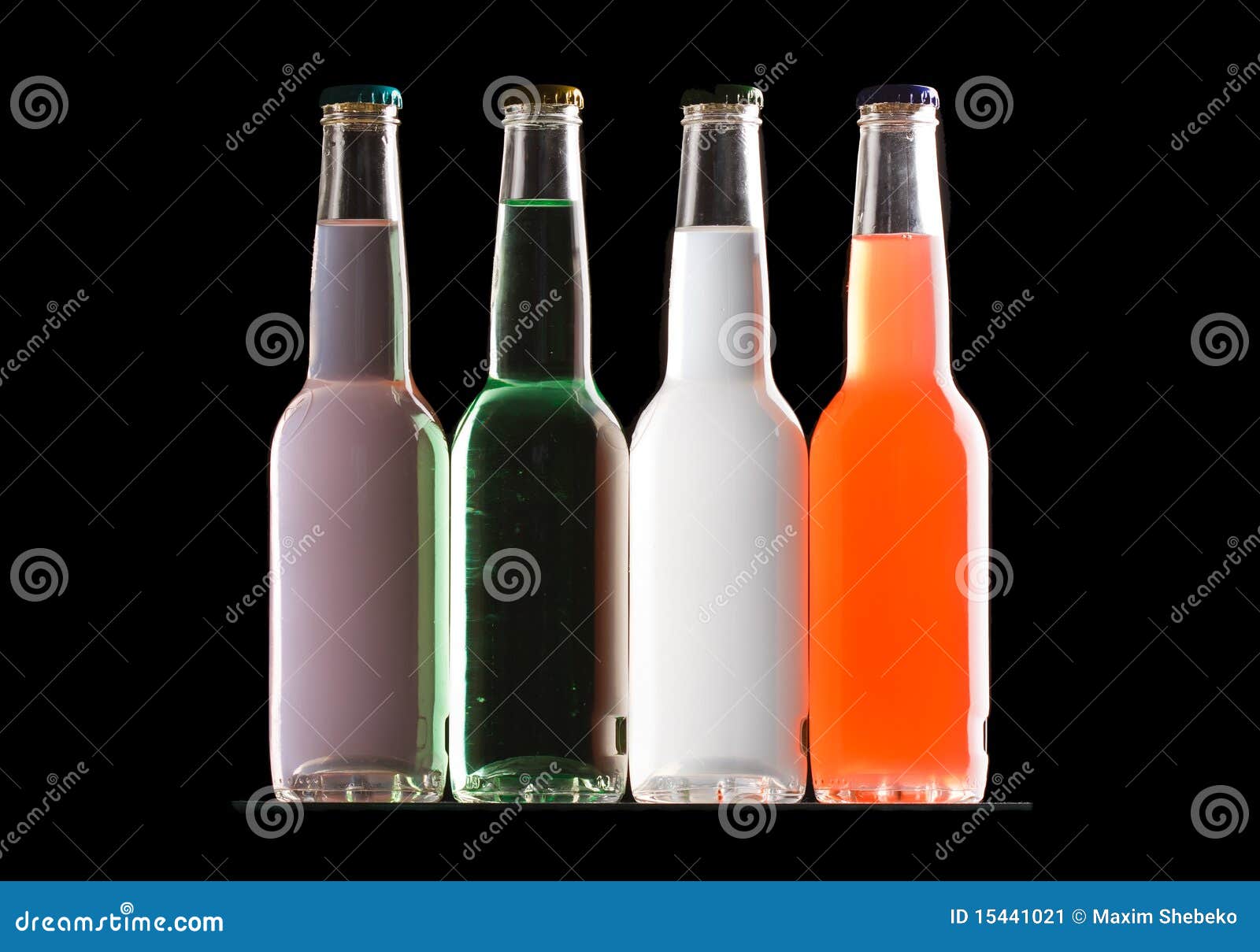 Bottles with tasty drink stock image. Image of cube, cool - 15441021