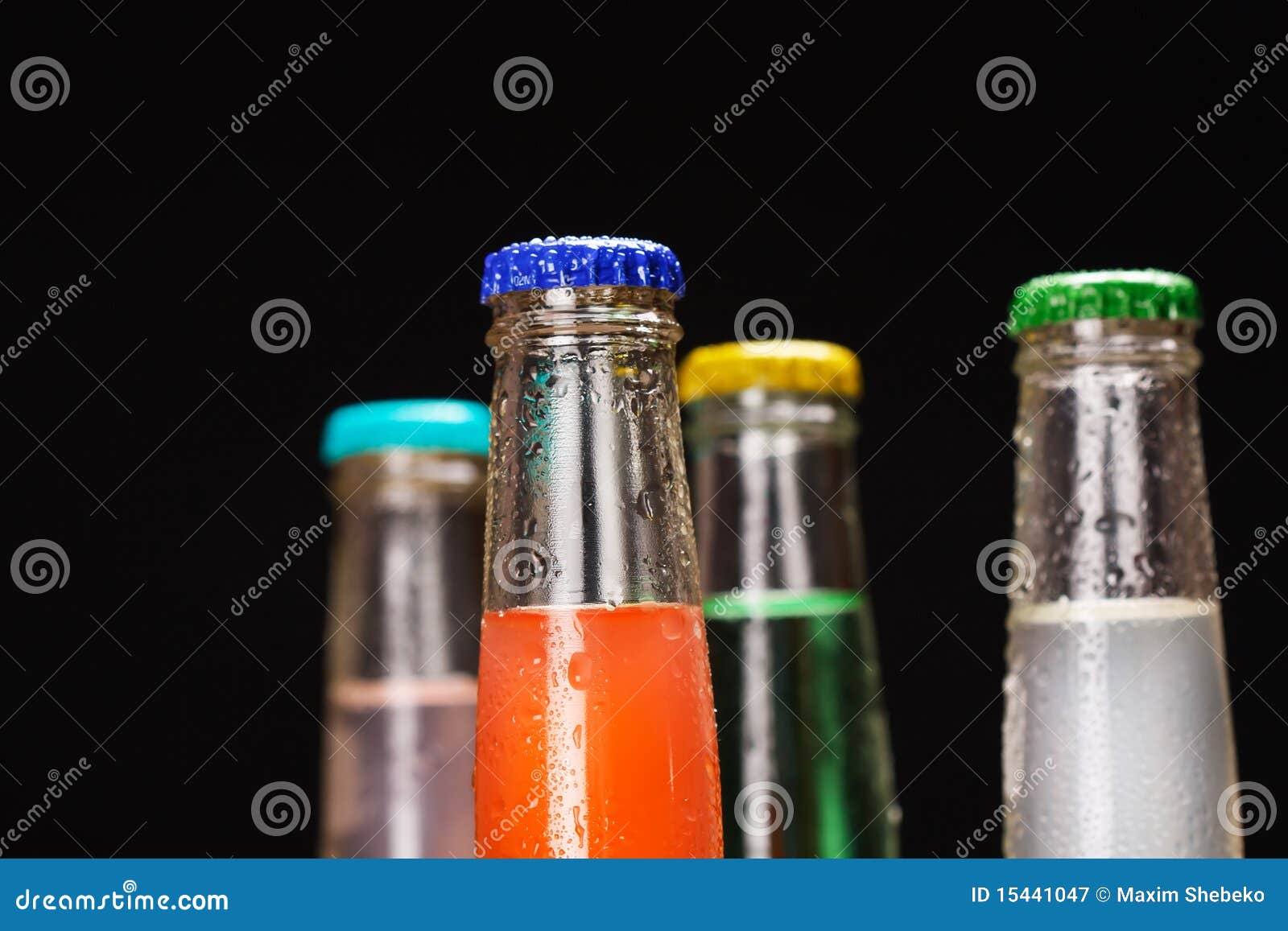 Bottles with tasty drink stock image. Image of party - 15441047