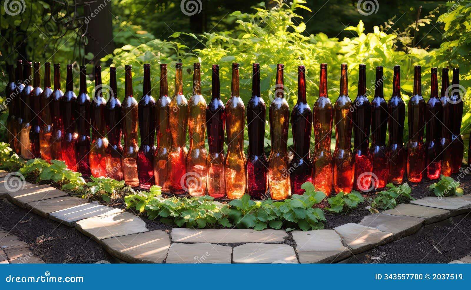 Bottles wine border stock photo. Image of sizes, arrangement - 343557700