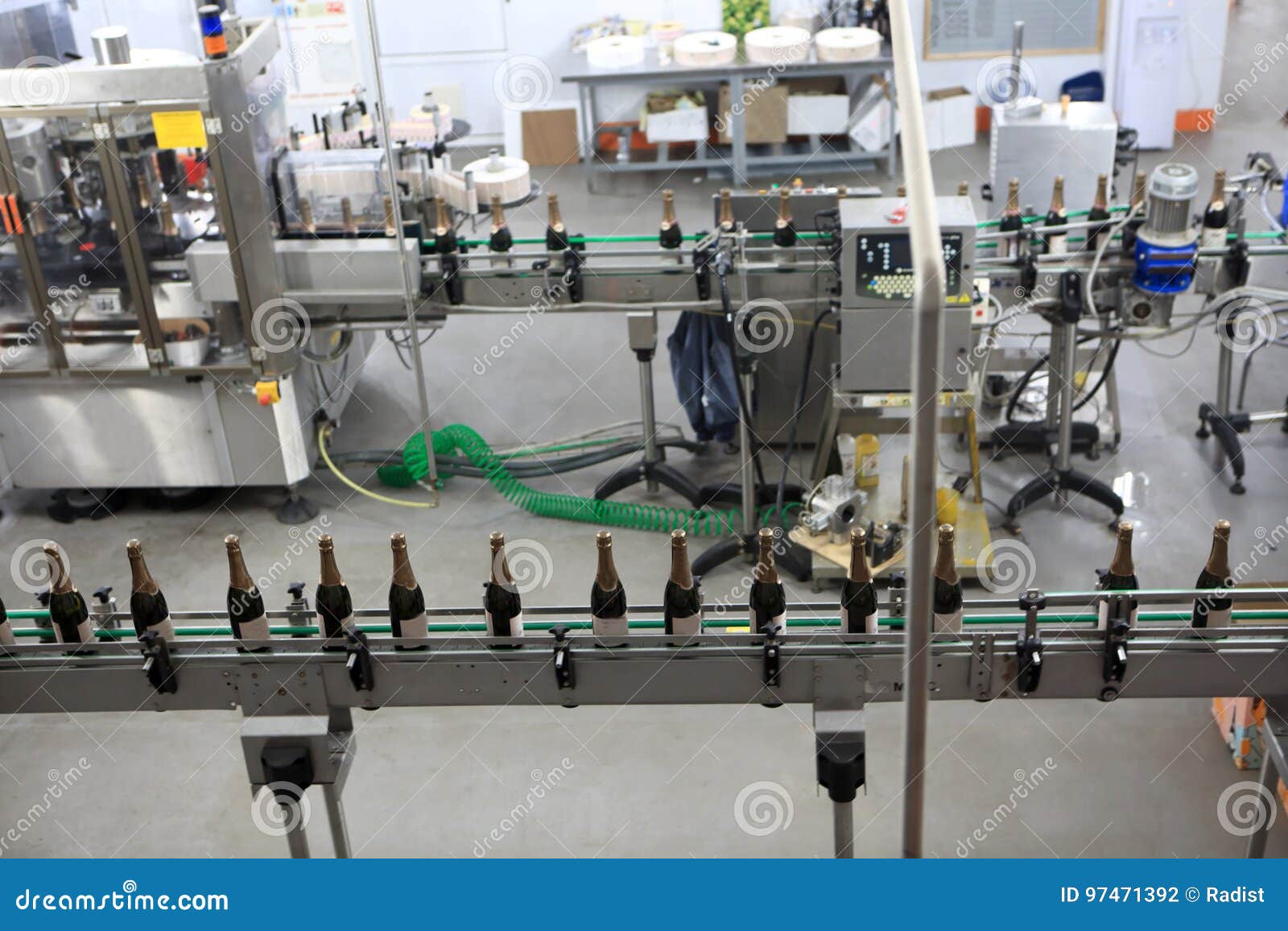 Bottling plant at a winery stock photo. Image of machine - 97471392