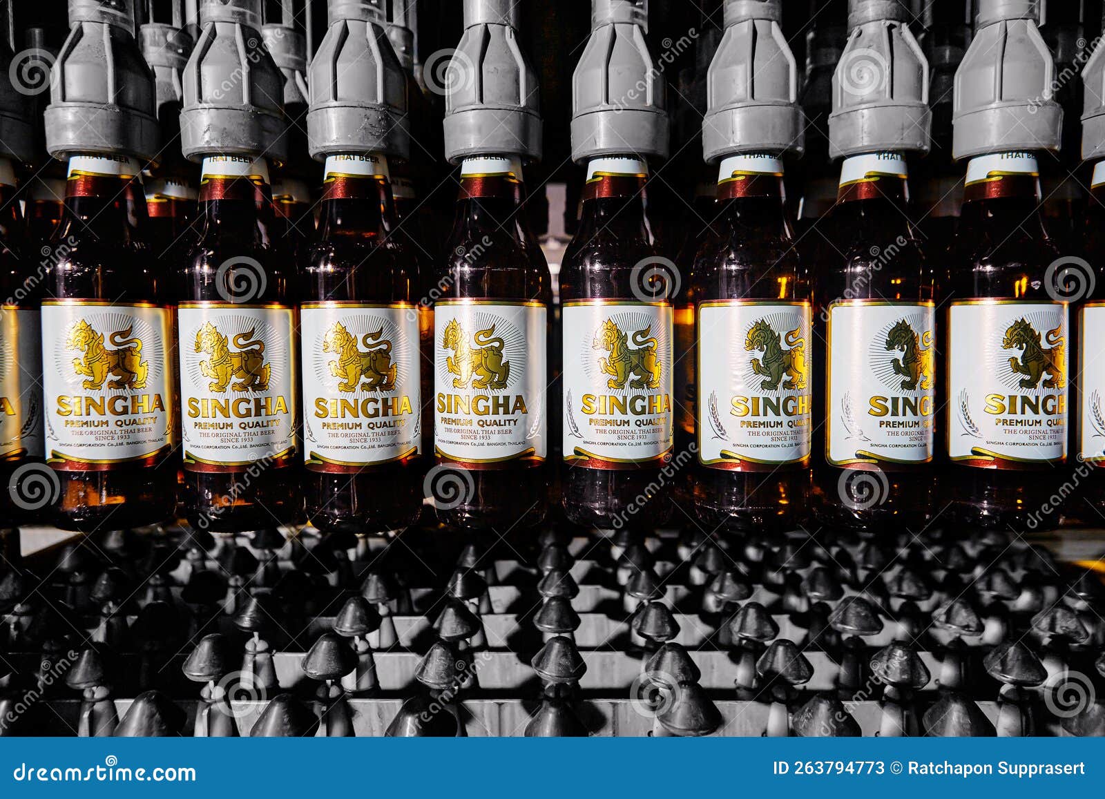 Bottling Process of Singha Beer Editorial Stock Photo - Image of ...
