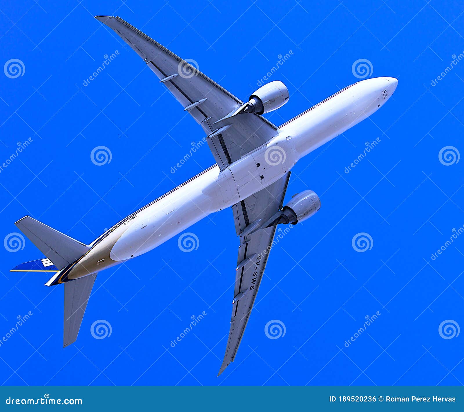 Bottom of an Airplane that is Flying Stock Photo - Image of passenger ...
