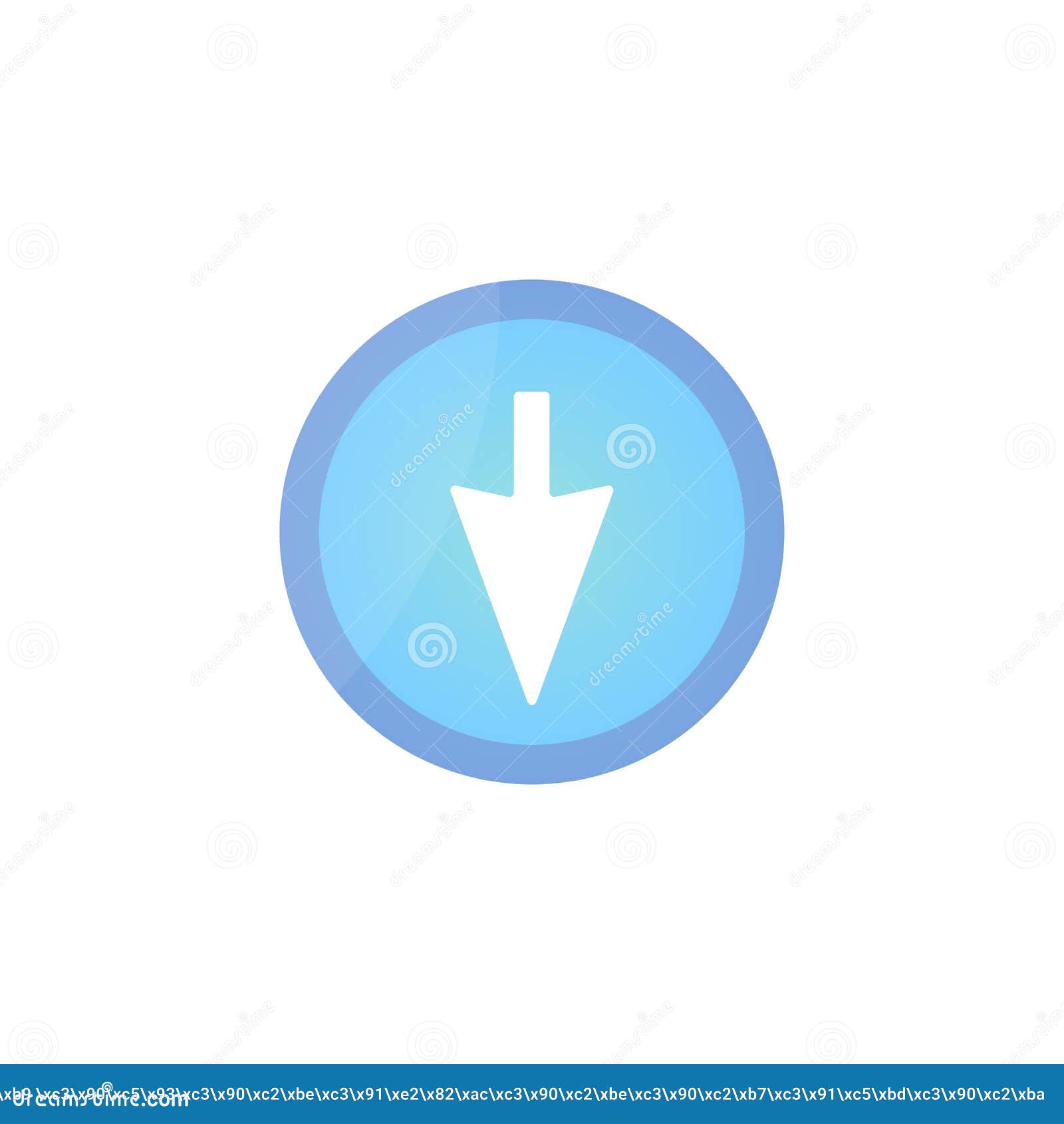 Bottom Arrow Icon, Vector Illustration Stock Vector - Illustration of ...