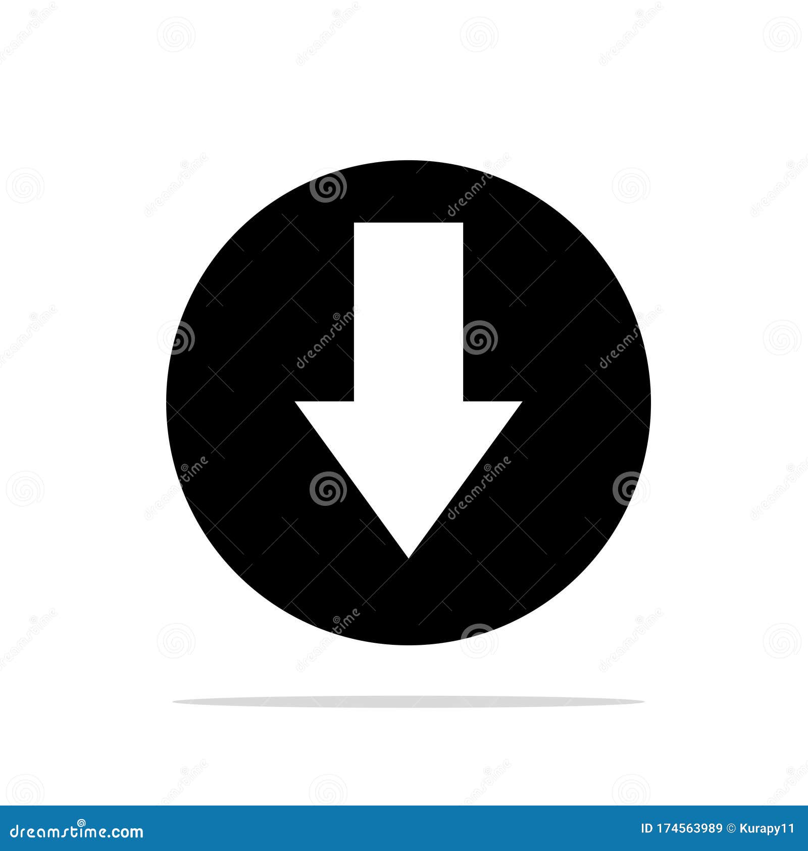 Bottom Arrows Icon. Trendy Flat Bottom Arrows Icon from User Interface ...