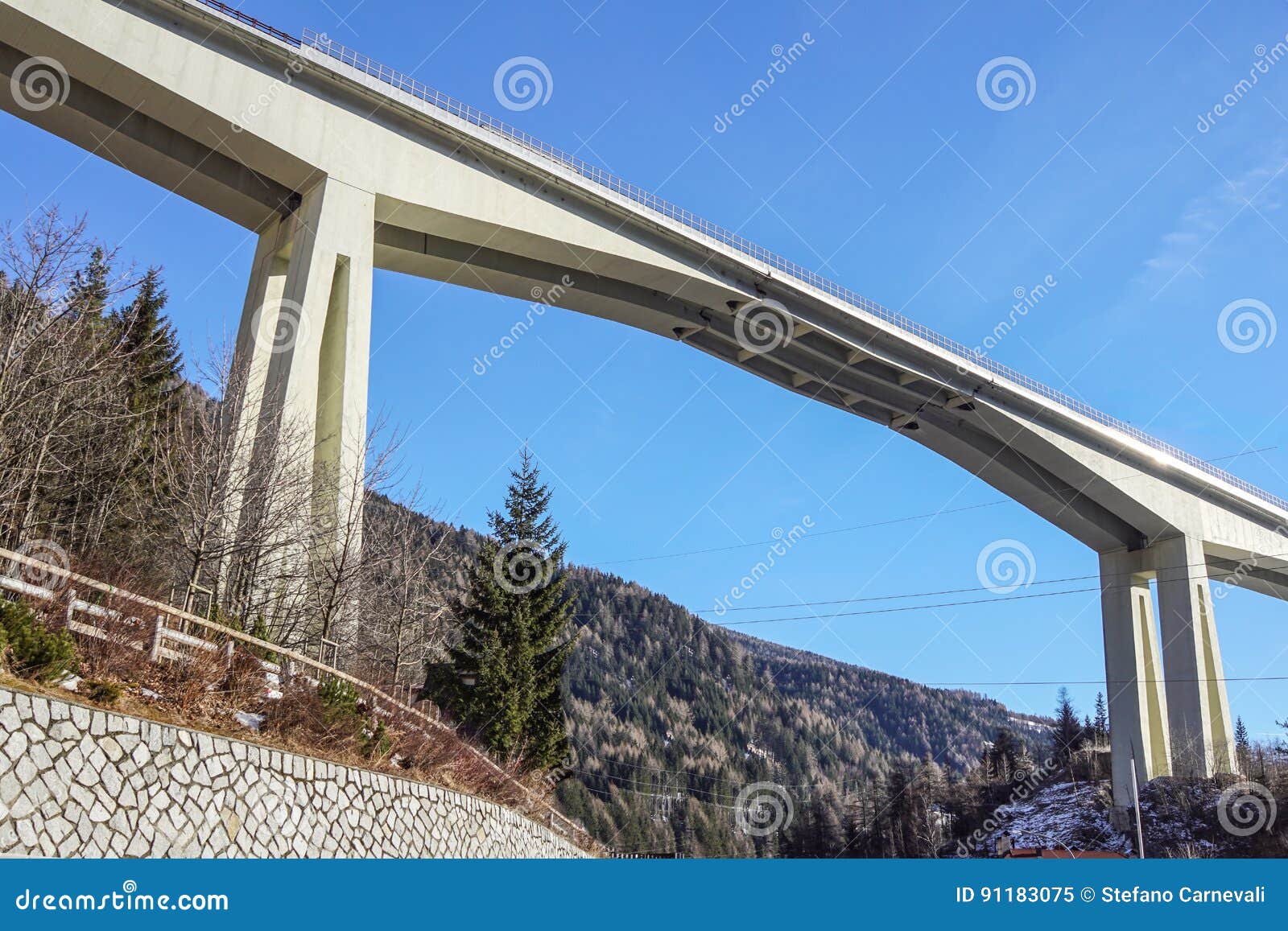 The Bottom of Bridge . Cement Structure Viewed from Below Stock Image ...