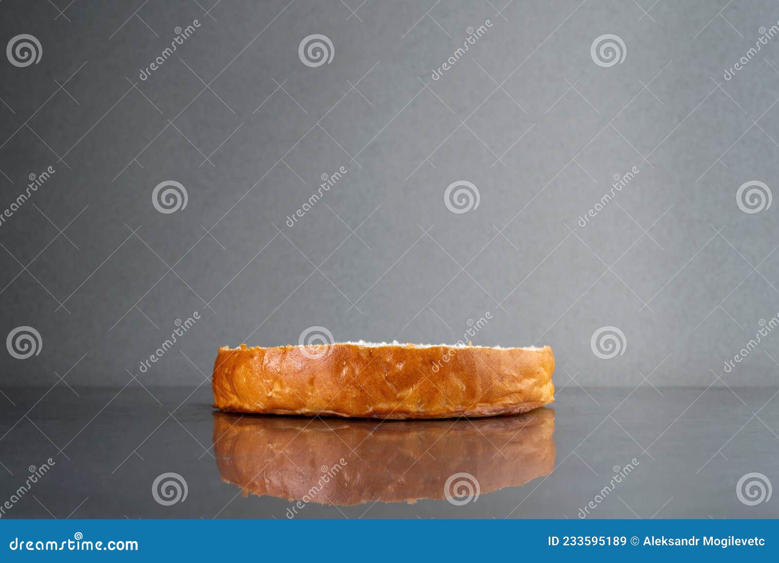 Bottom Burger Bun on a Stainless Steel Table. Stock Image - Image of ...