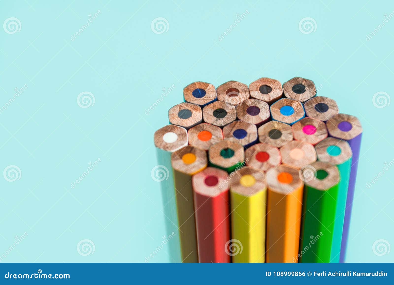 The Bottom of Colored Pencils Stock Photo - Image of supply, artist ...