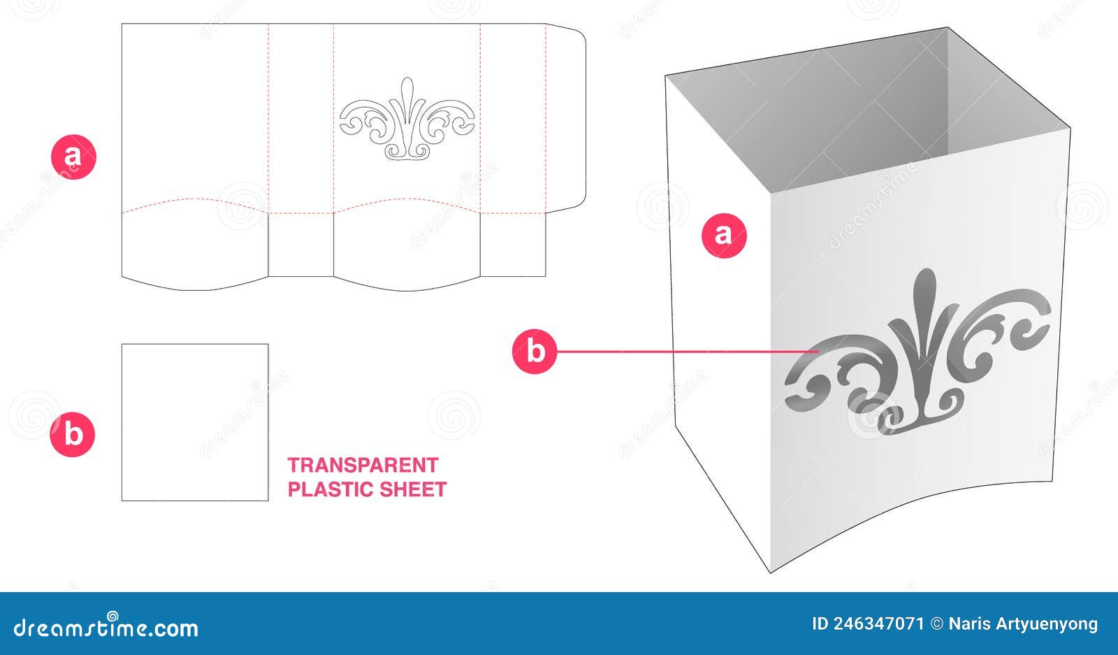 Bottom Curved Box and Luxury Element Window with Transparent Plastic ...