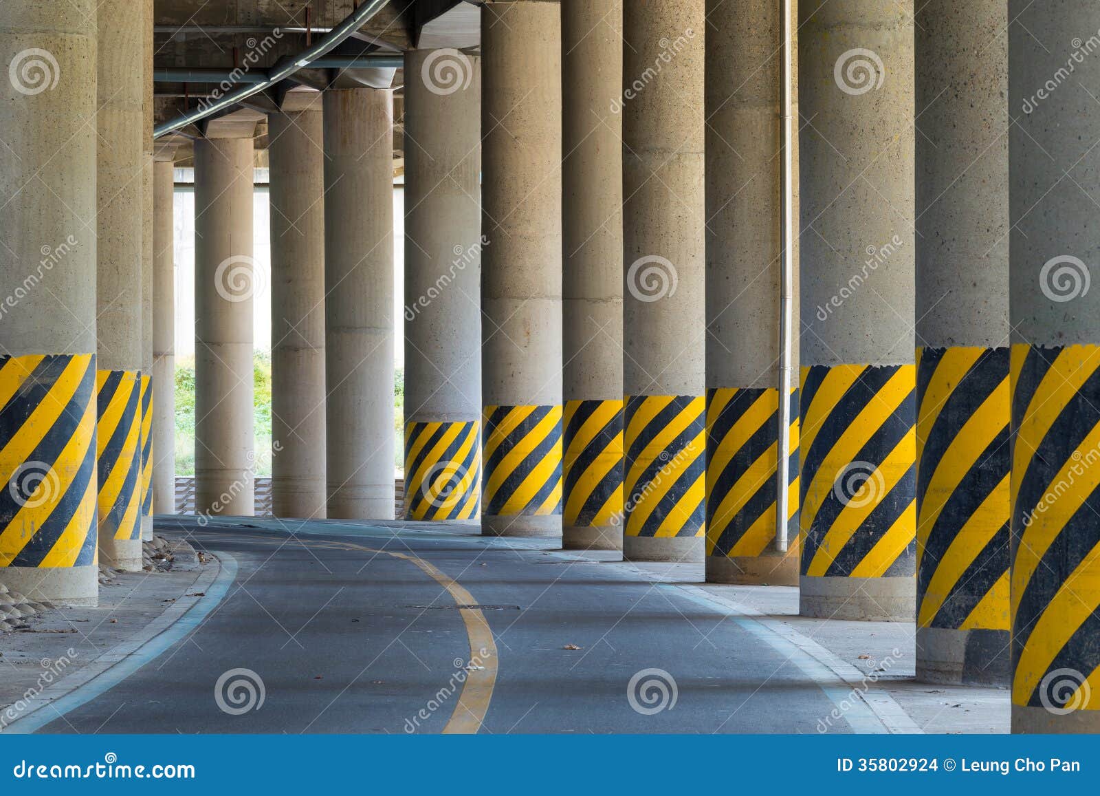 Bottom of Highway Road Bridge Stock Photo - Image of architecture ...