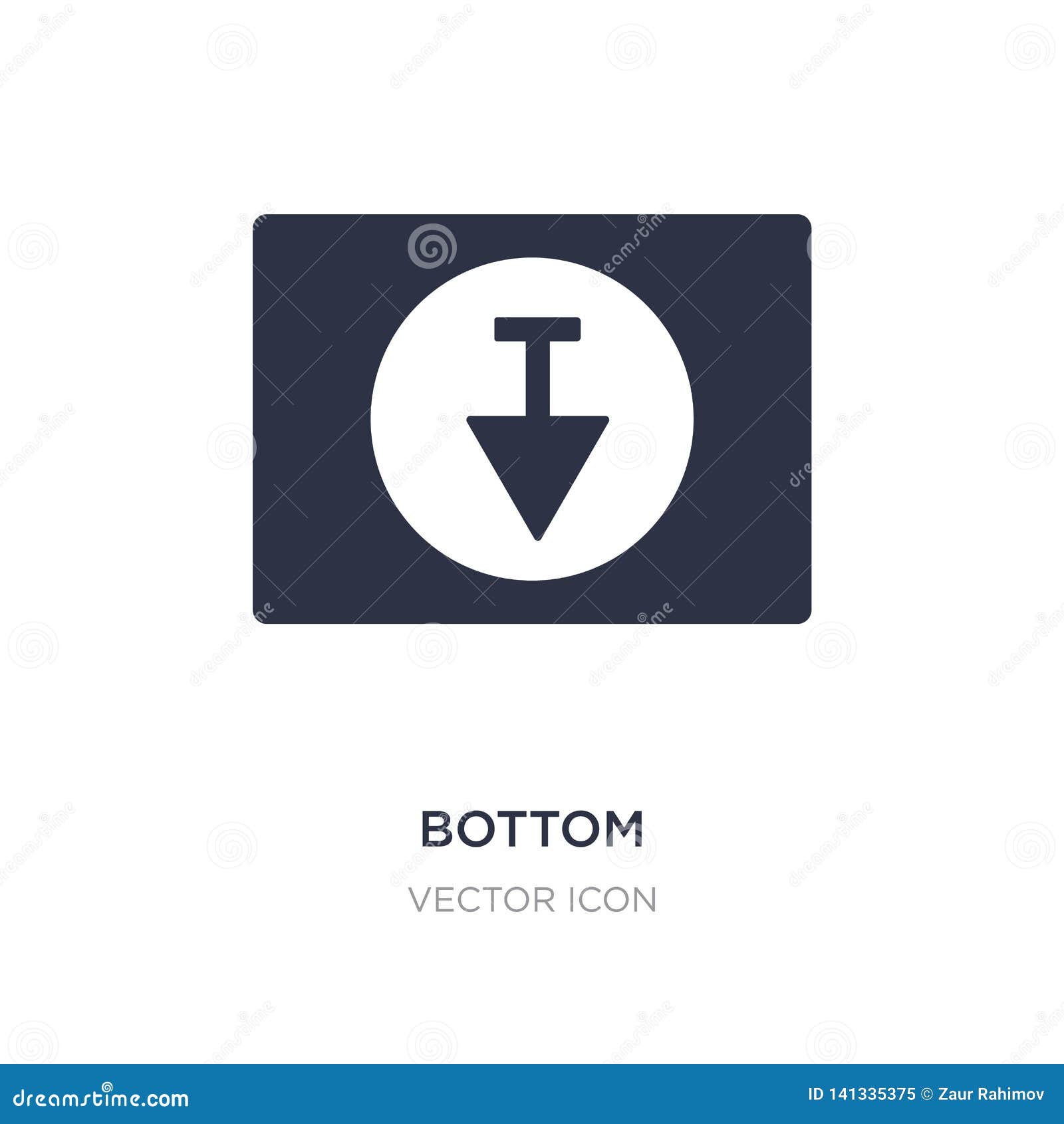 Bottom Icon on White Background. Simple Element Illustration from UI ...
