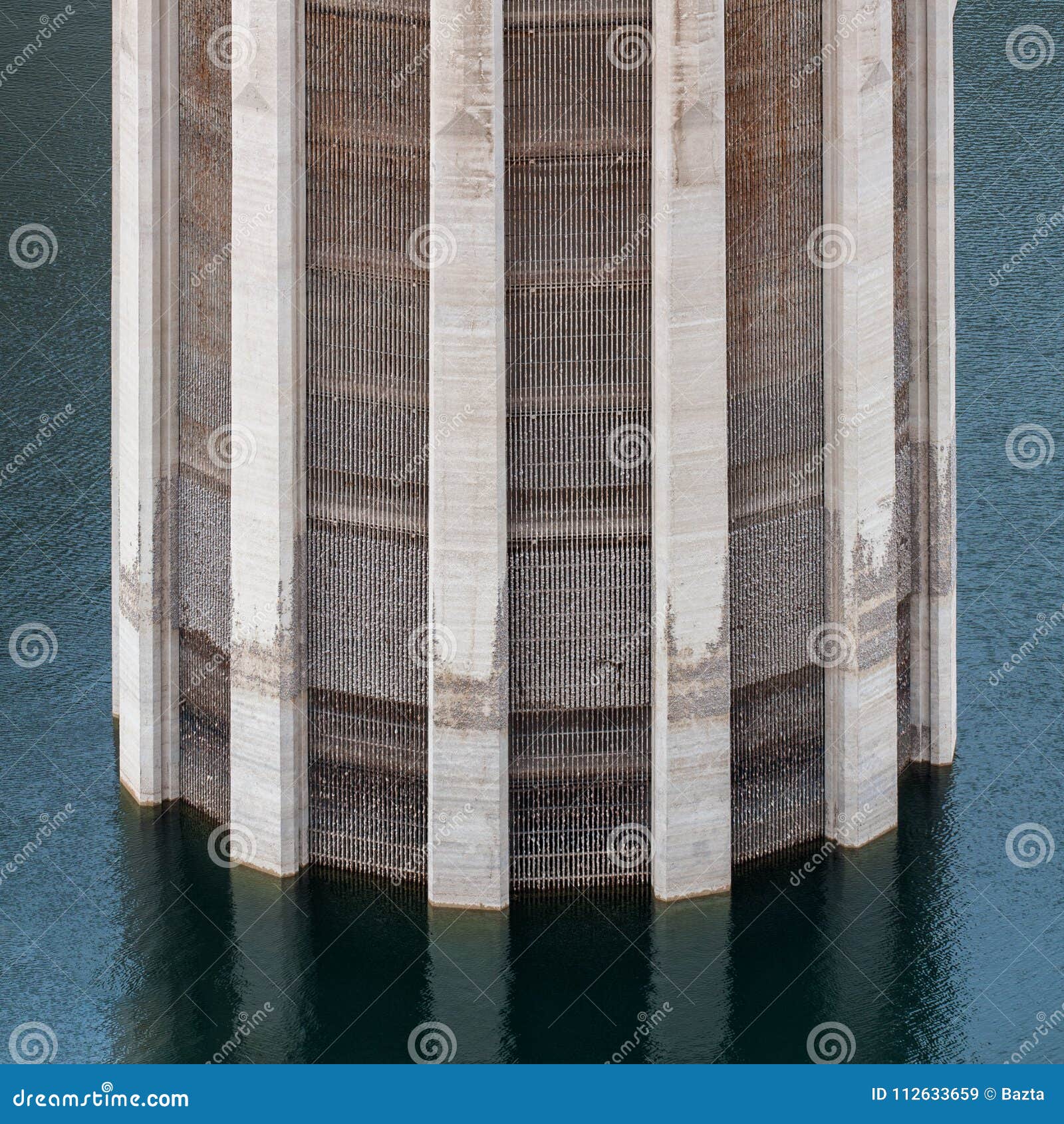 Bottom of Intake Tower on the Hoover Dam in USA Stock Image - Image of ...