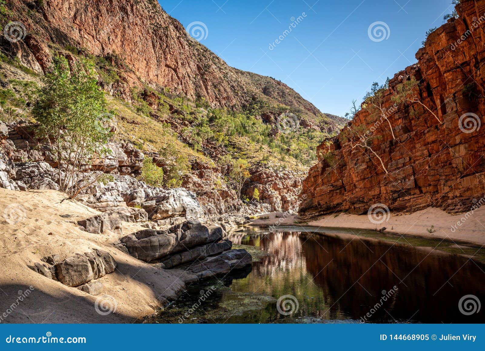 Bottom Landscape View of Ormiston Gorge in the West MacDonnell Ranges ...