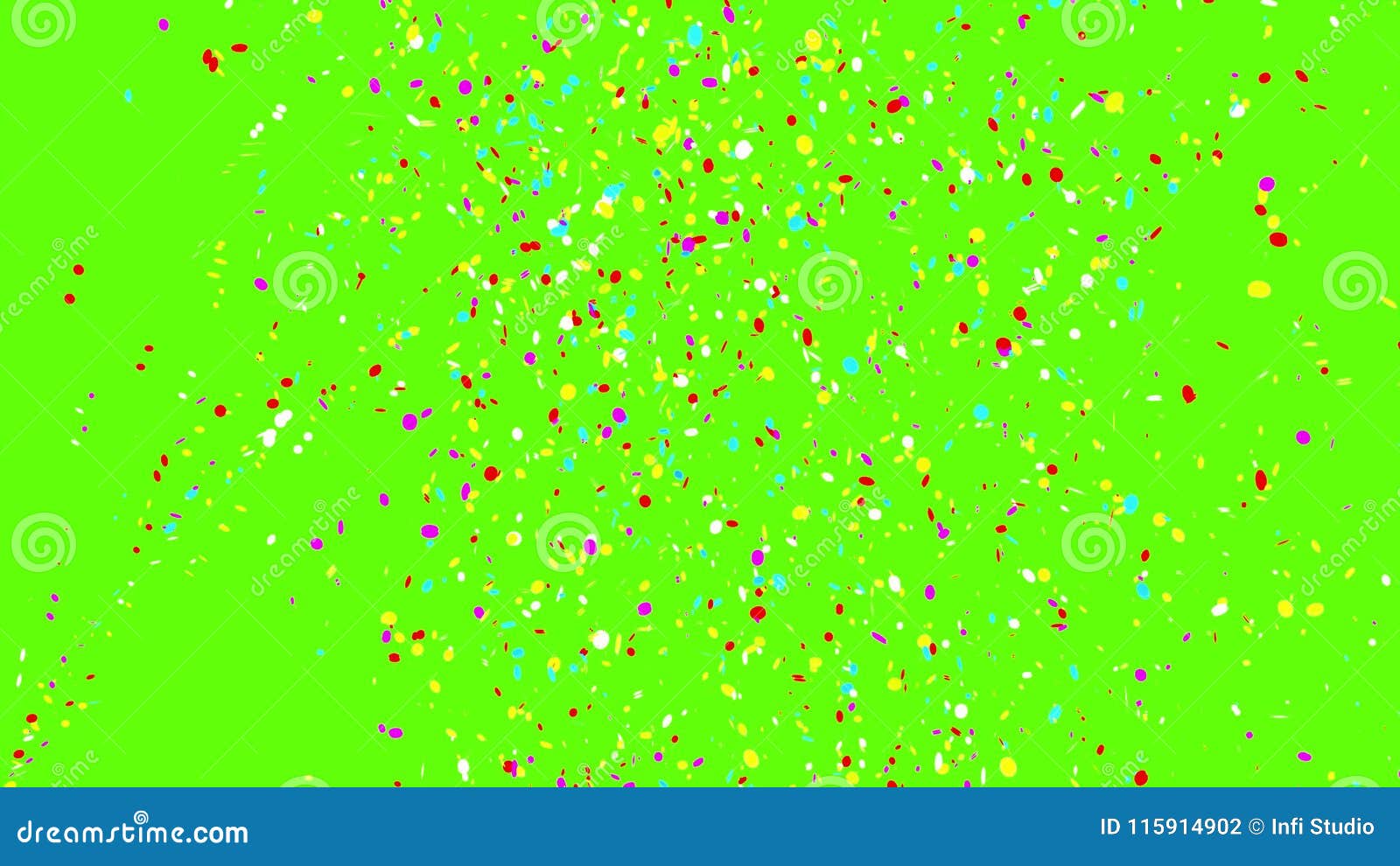 Bottom Left and Right Circle Realistic Colored Confetti Popper ...