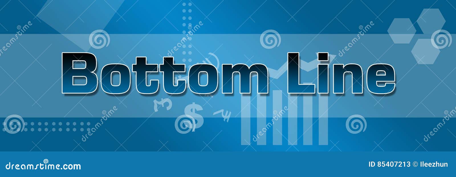 Bottom Line Abstract Blue Background Horizontal Stock Illustration ...