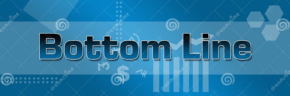Bottom Line Abstract Blue Background Horizontal Stock Illustration ...