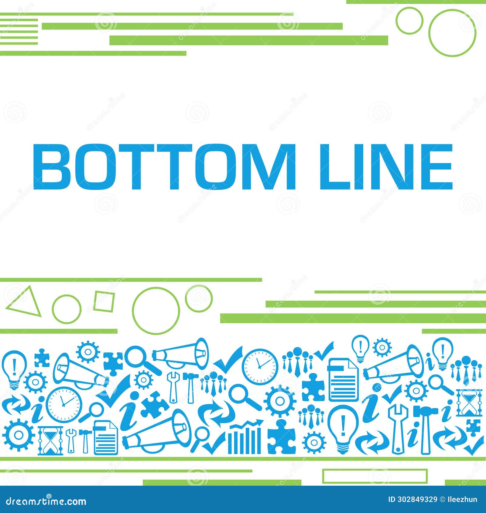 Bottom Line Green Blue Texture Bottom Square Business Symbols Stock ...