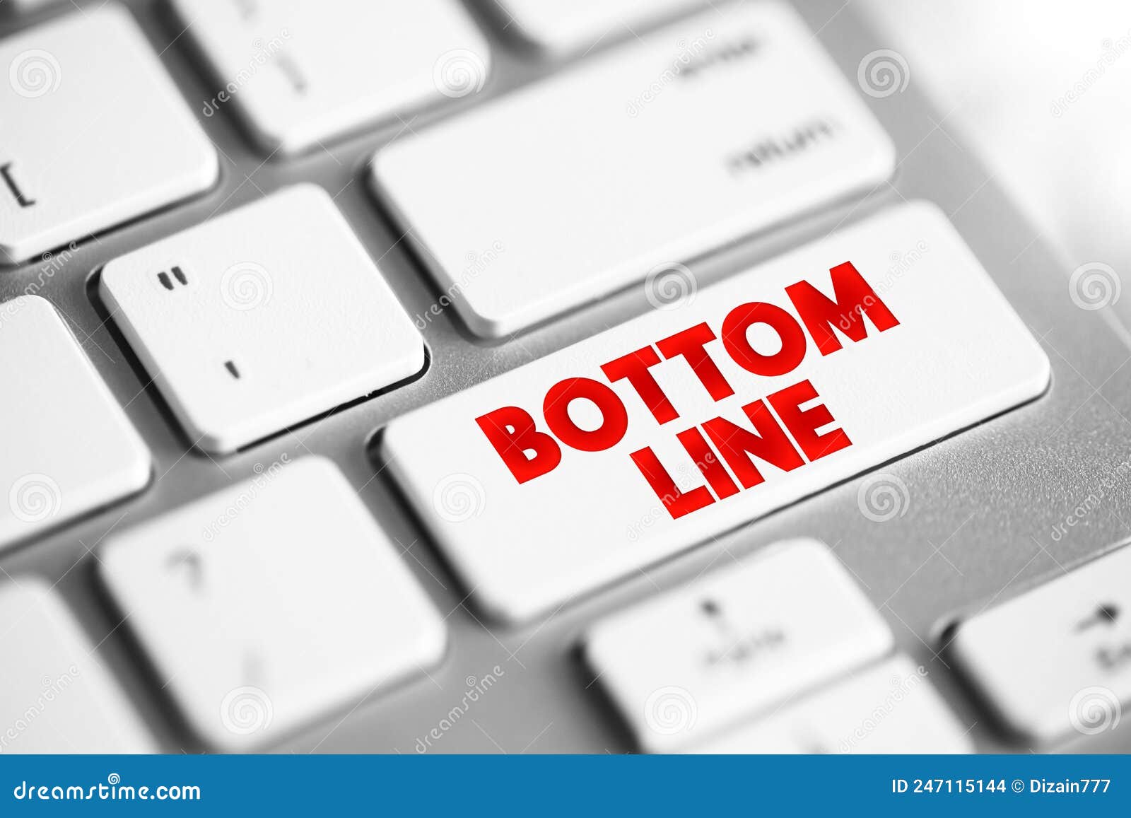Bottom Line - the Final Total of an Account or Balance Sheet, Text ...