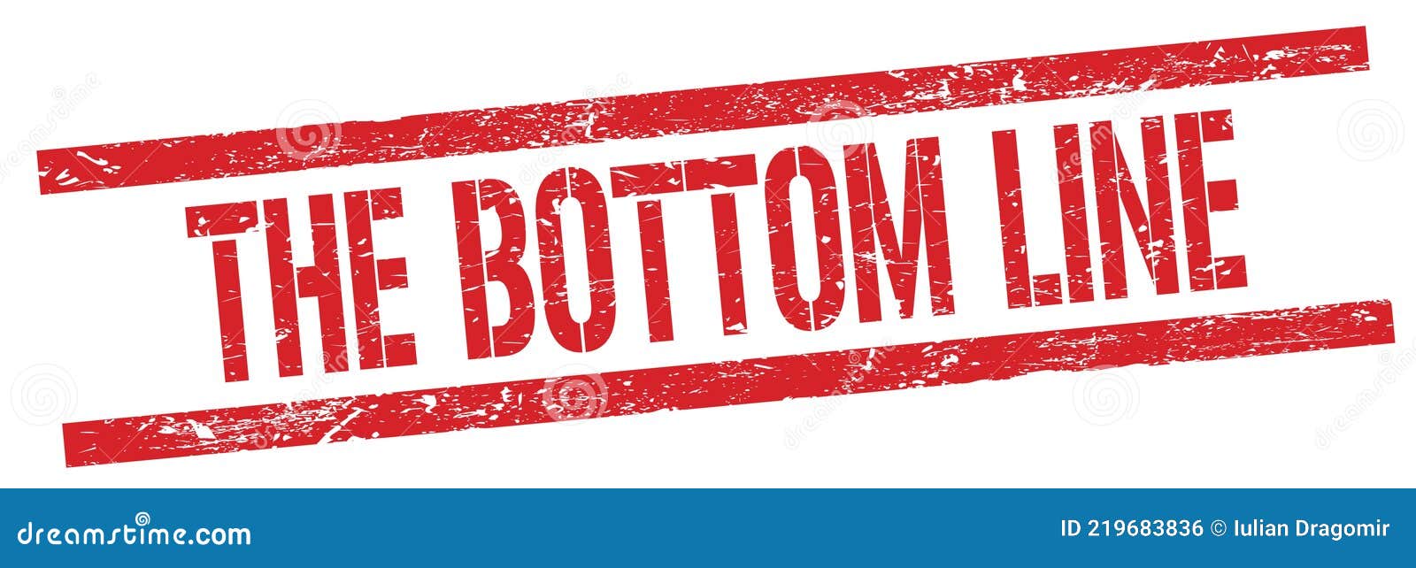 The BOTTOM LINE Text on Red Grungy Rectangle Stamp Stock Illustration ...