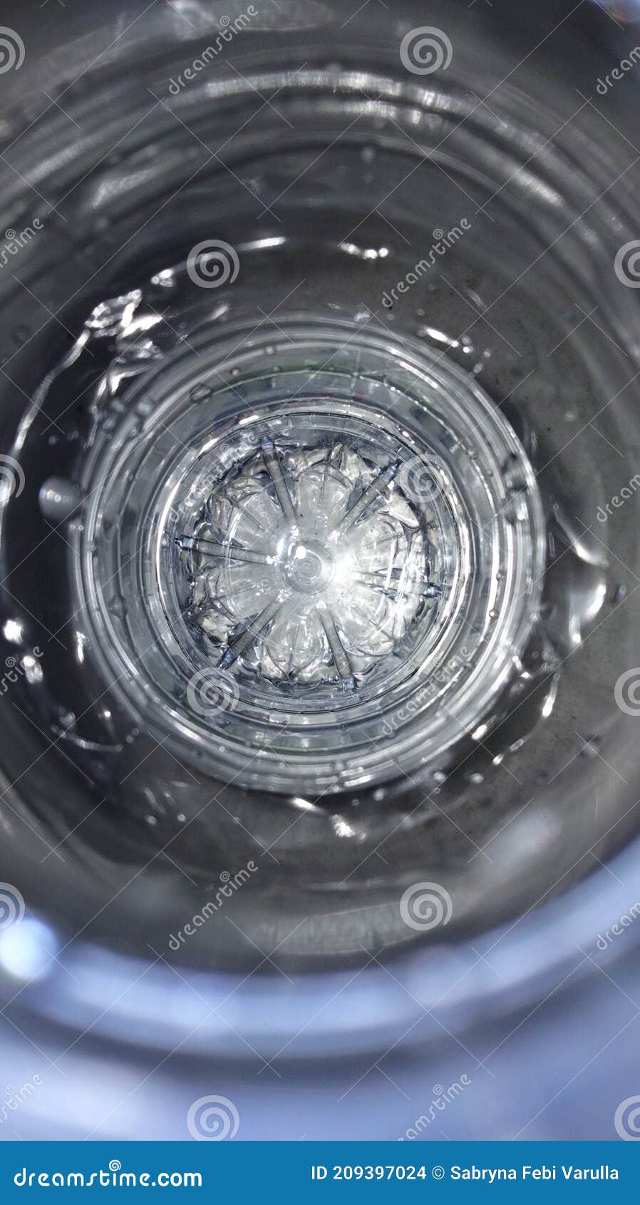 The Bottom of Plastic Bottle in High Angle View Stock Photo - Image of ...