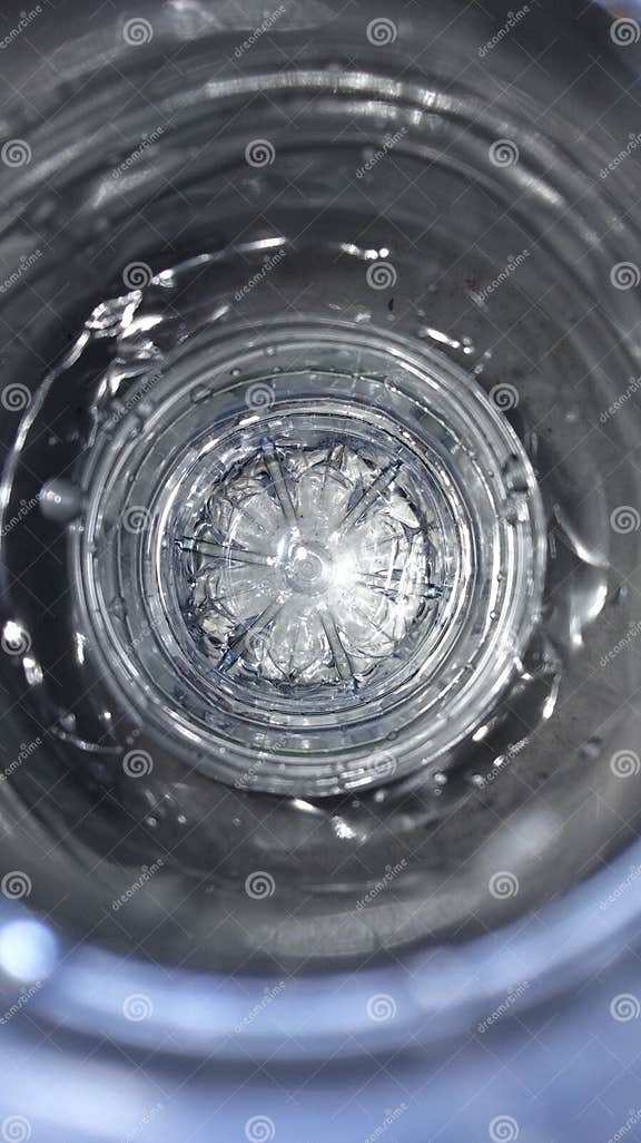 The Bottom of Plastic Bottle in High Angle View Stock Photo - Image of ...