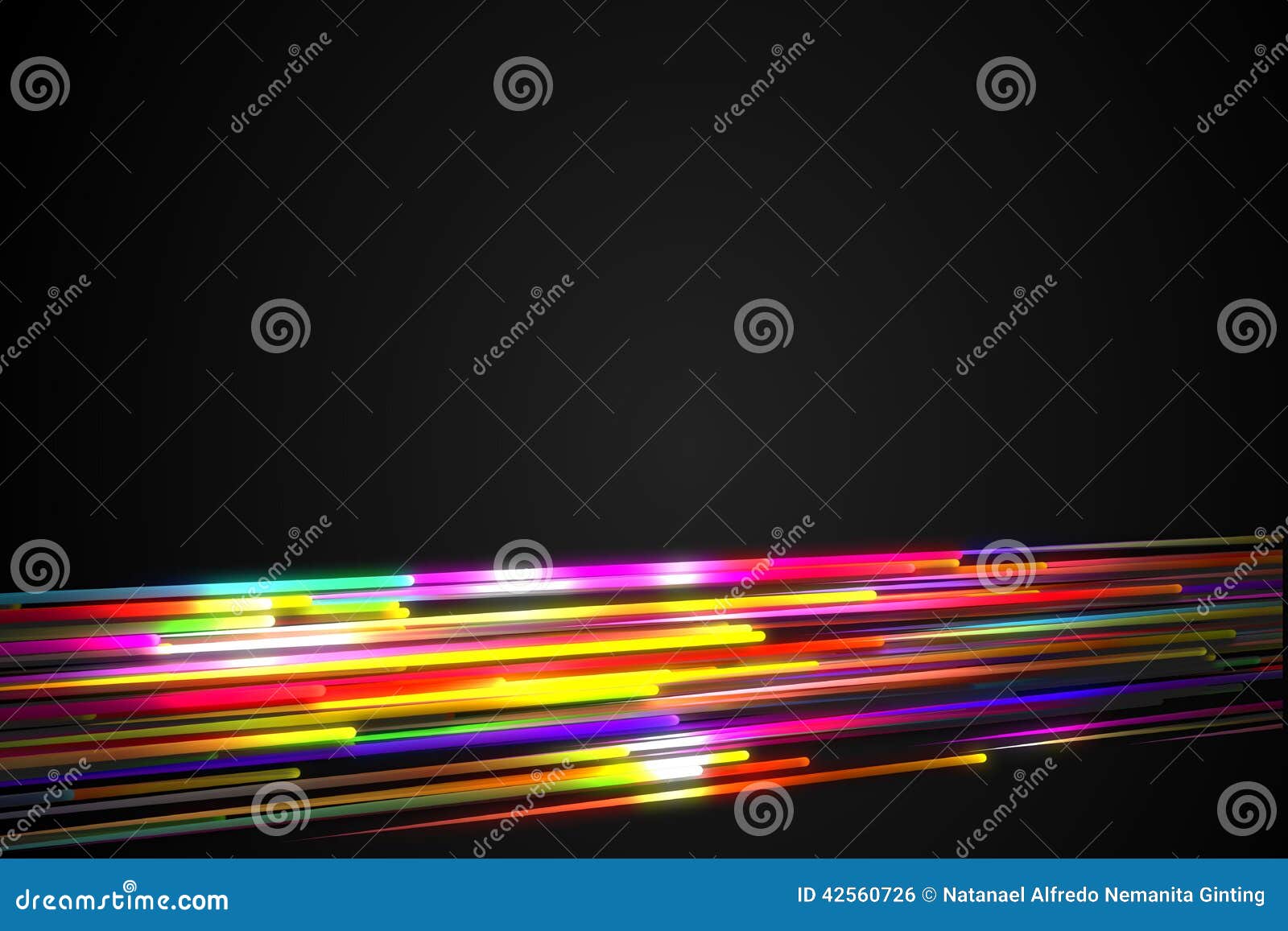Bottom Rainbow Straight Diagonal Line Glow Dark Background Stock ...