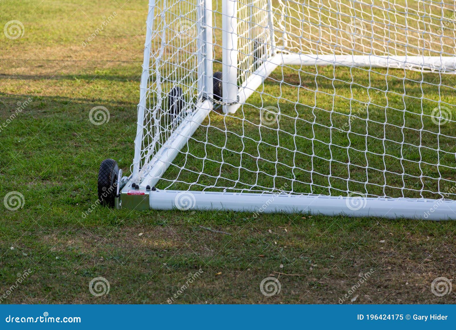 The Bottom of Some Moveable Football Goal Posts and Nets Stock Image ...