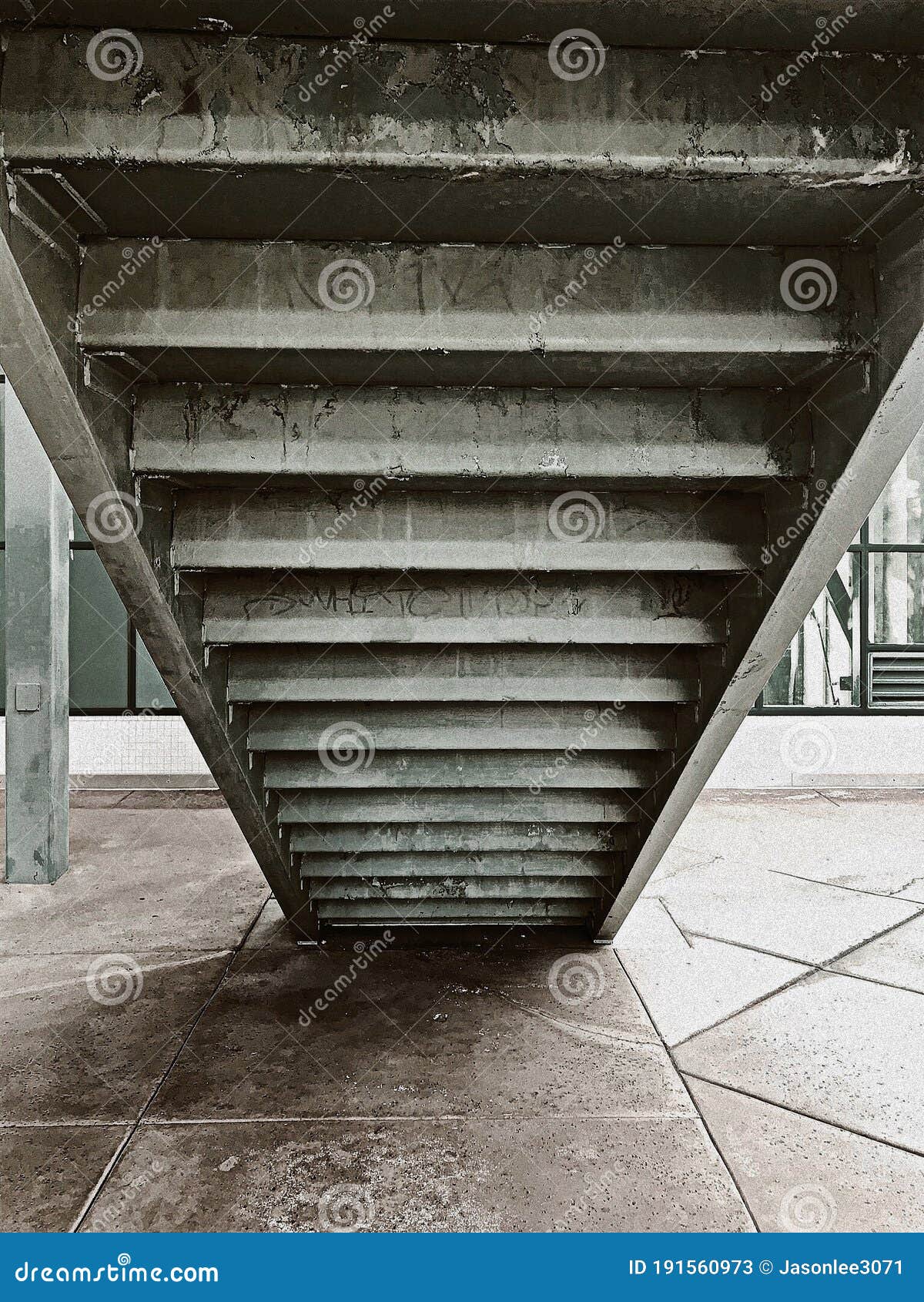 The bottom of the stairs stock image. Image of walking - 191560973