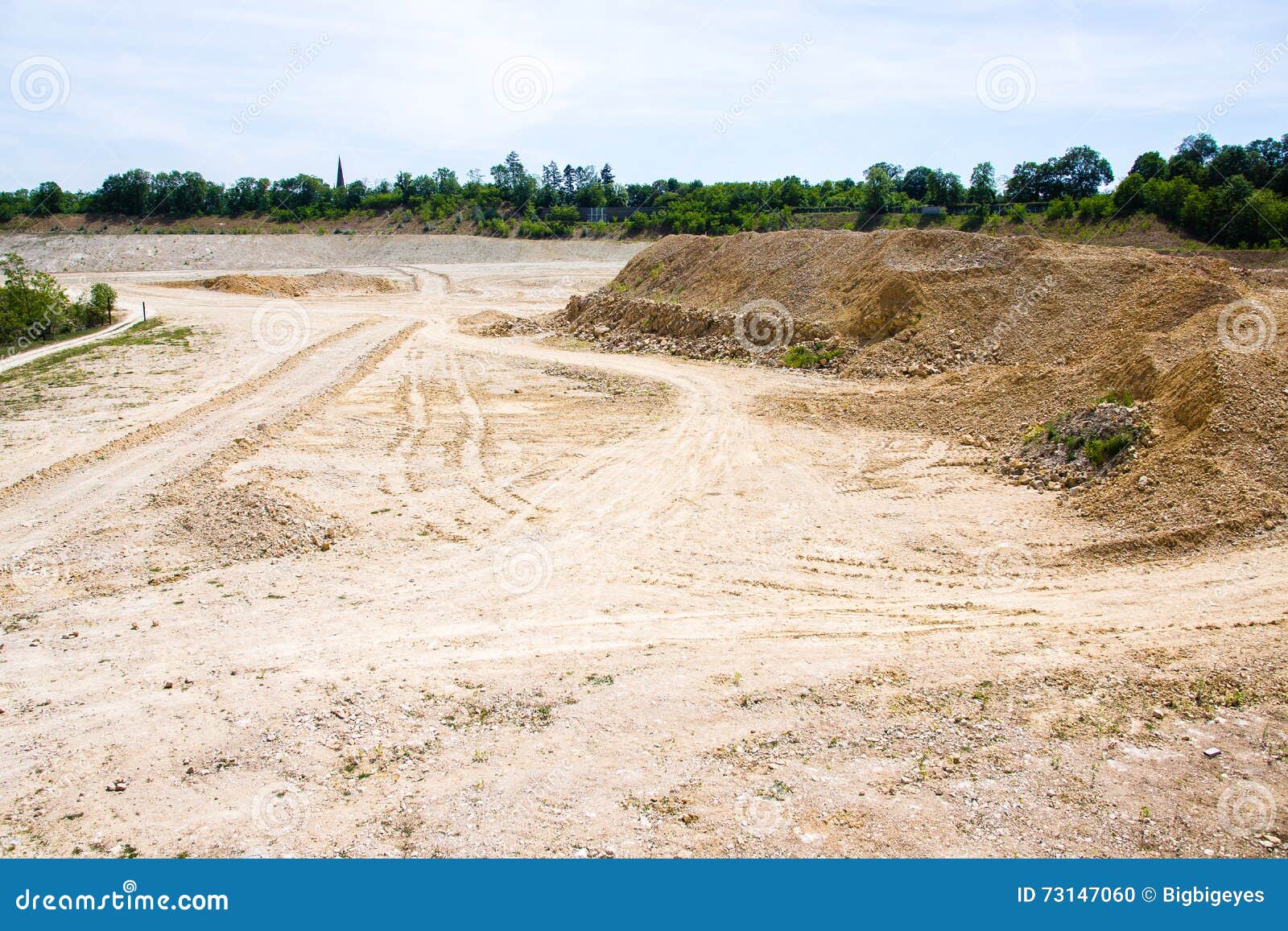 Bottom of Surface Mining in Open Mine Stock Photo - Image of land ...
