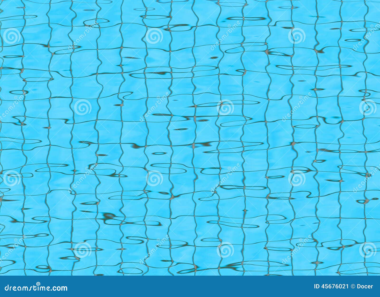Bottom of Swimming Pool. View on Tile Floor through Water Stock Image ...