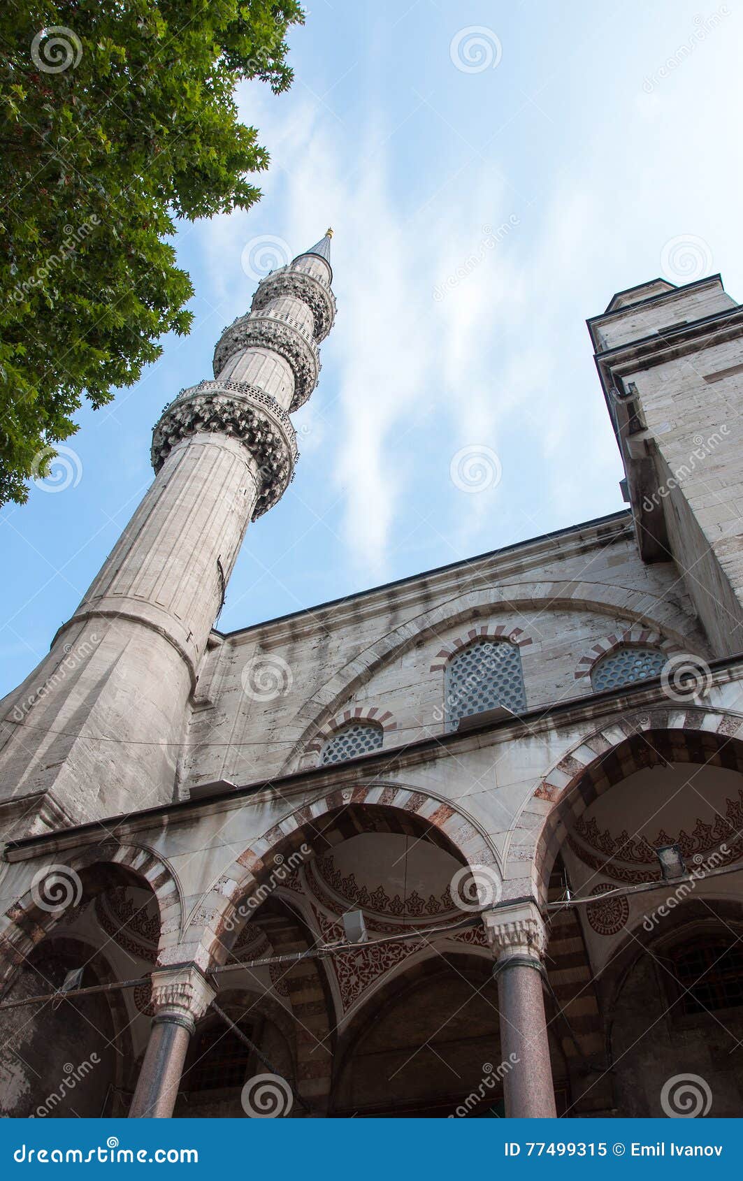Bottom up view of mosque stock image. Image of islamic - 77499315