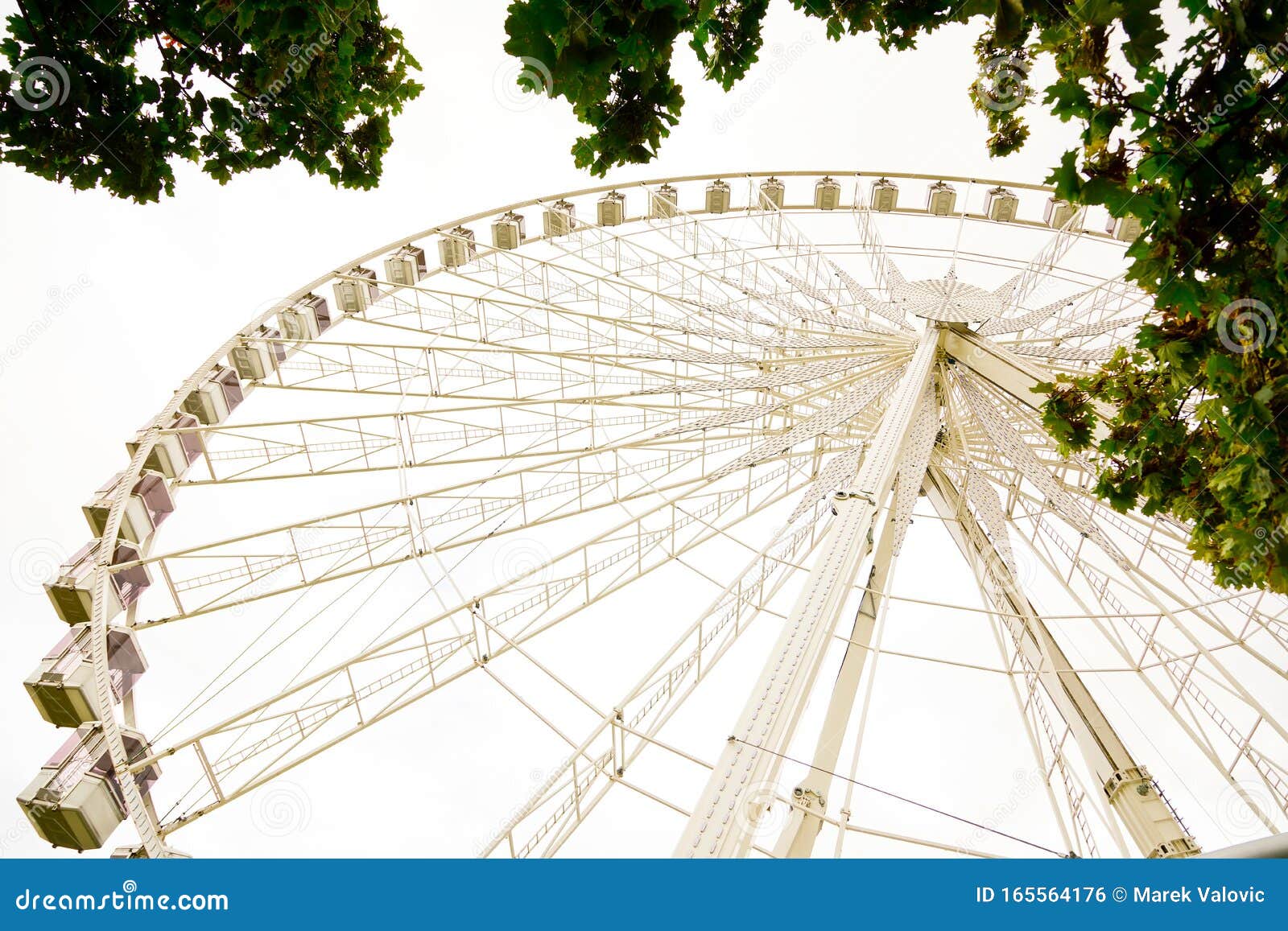 Bottom View on Big Russian Wheel Carousel Stock Photo - Image of fair ...