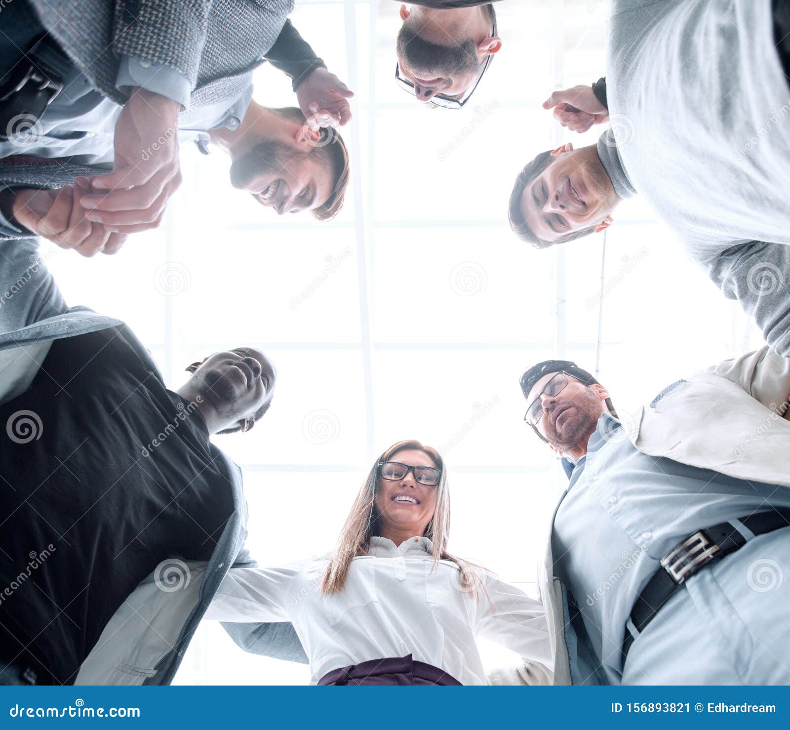 Bottom View.business Team Standing Together Stock Image - Image of ...
