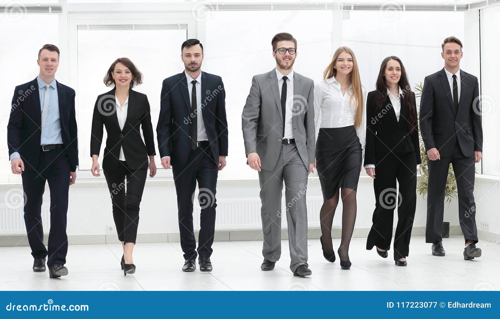 Bottom View. Business Team Walking Forward Stock Image - Image of ...