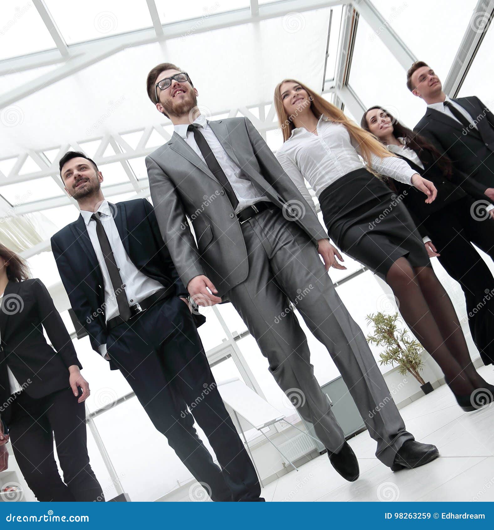 Bottom View. Business Team Walking Forward Stock Image - Image of ...