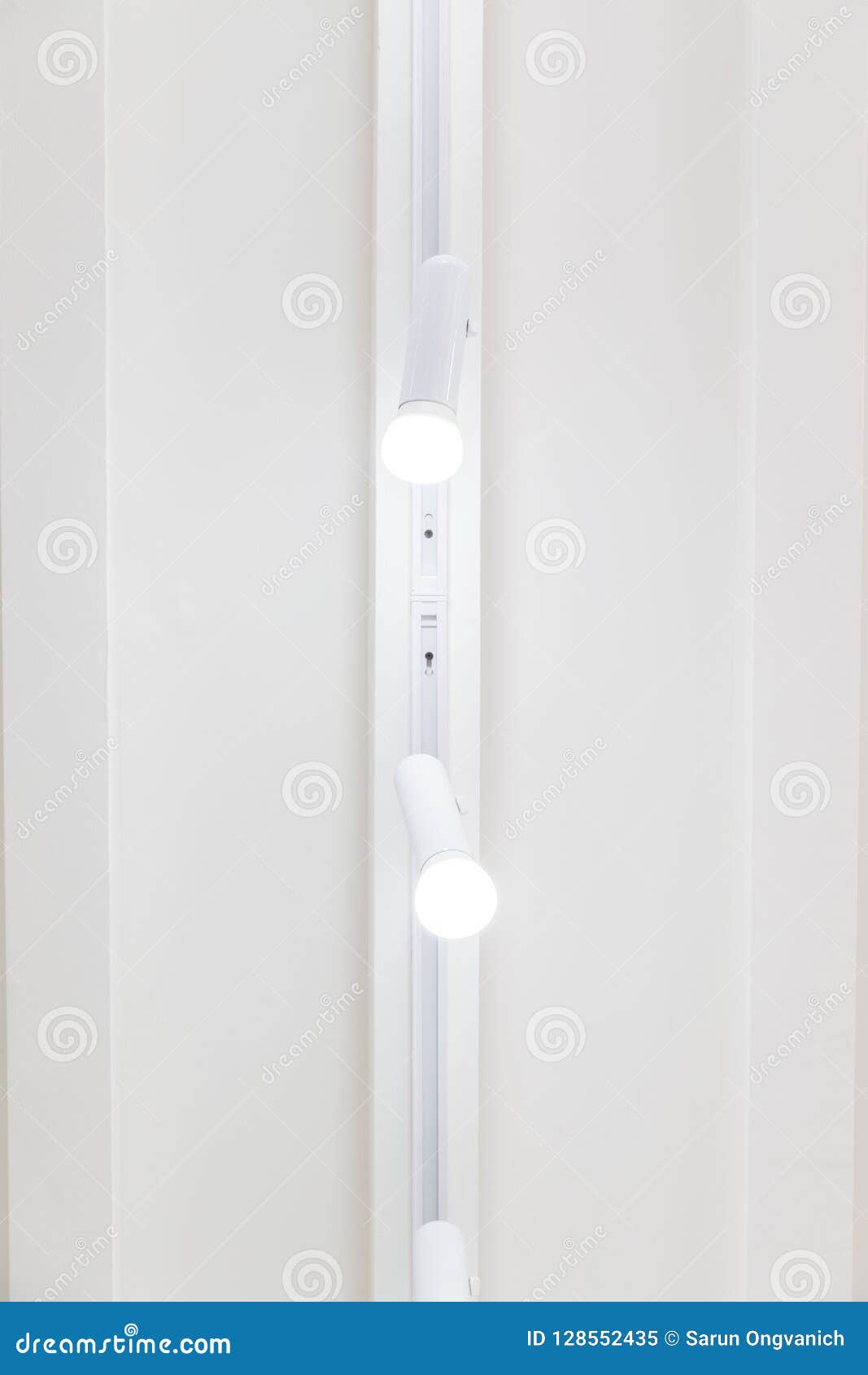 Bottom View of White Ceiling Down Light. Stock Image - Image of ...
