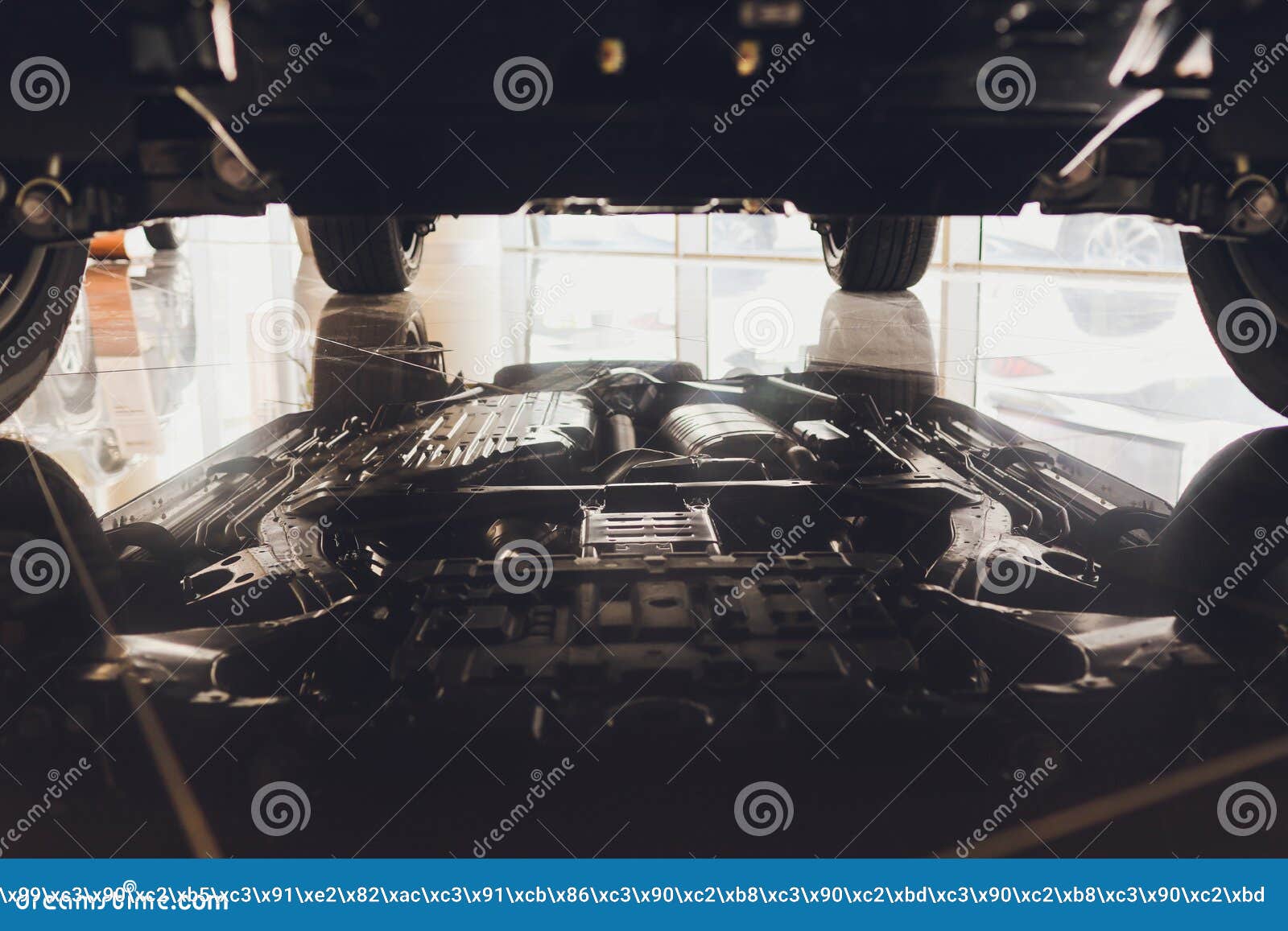 Bottom View of Chassis and Suspension Car. Stock Photo - Image of brake ...