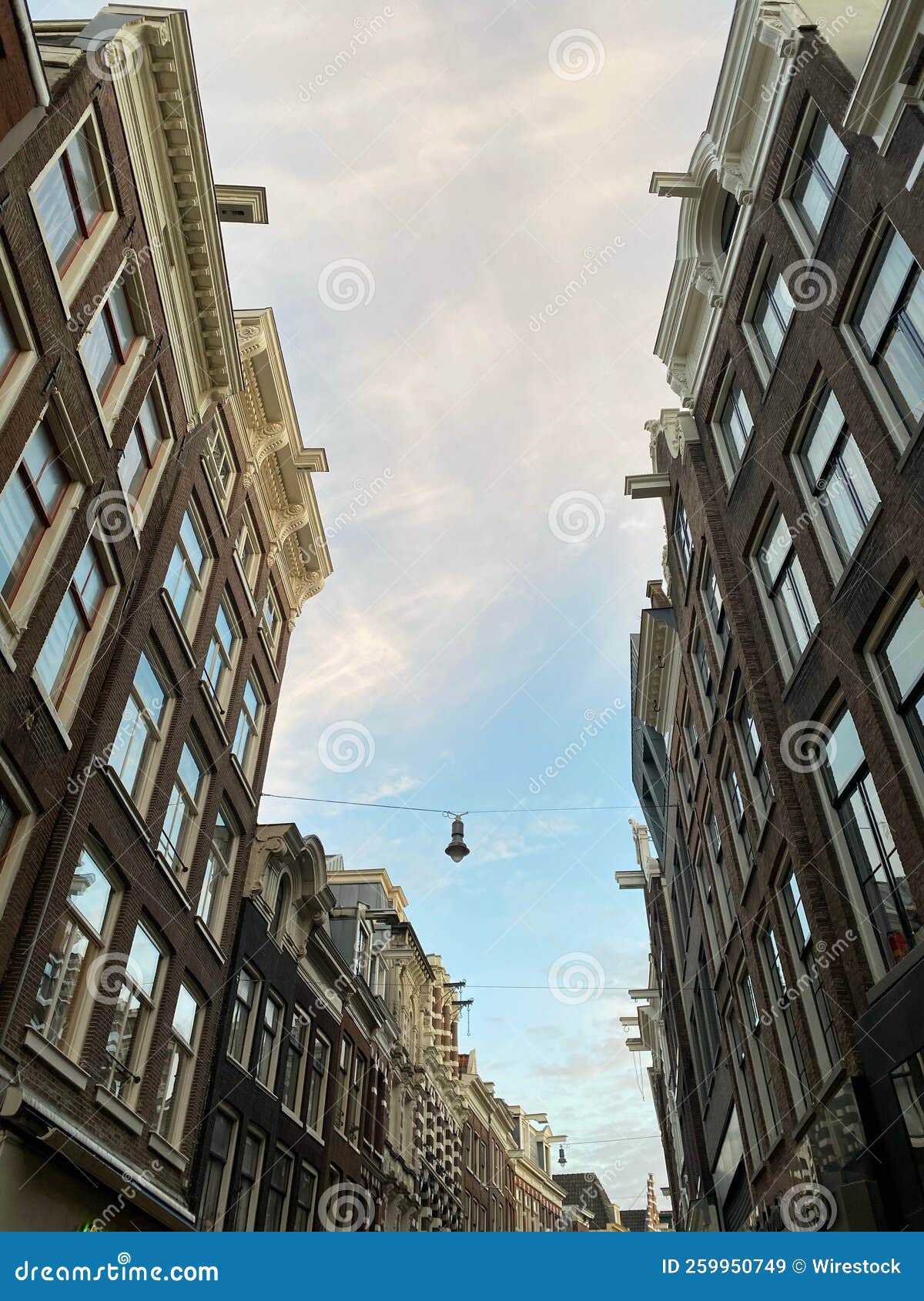 Bottom View of City Buildings Stock Image - Image of view, clouds ...