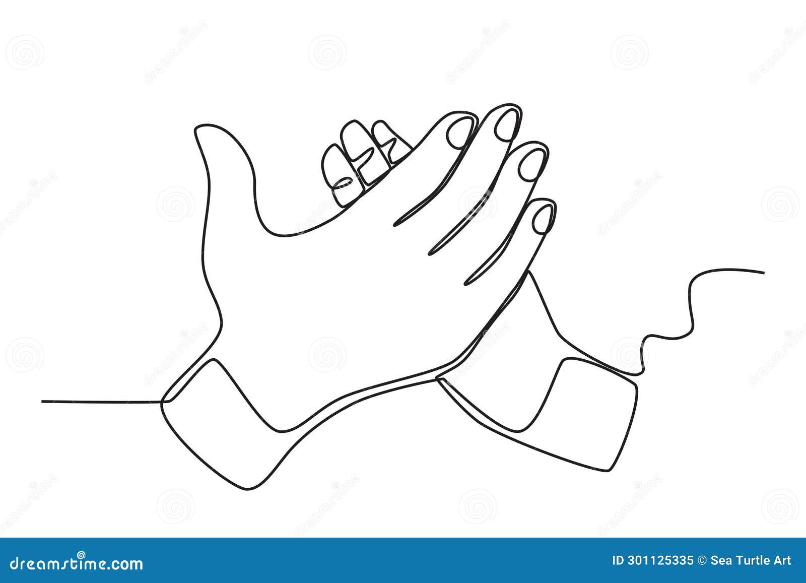 Bottom view clapping hands stock vector. Illustration of group - 301125335