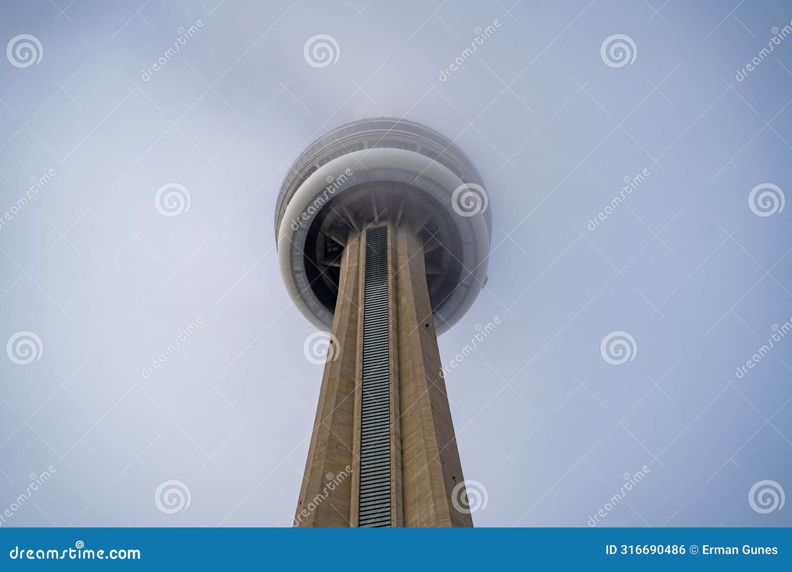 Bottom View of the CN Tower in Downtown Toronto Editorial Photo - Image ...