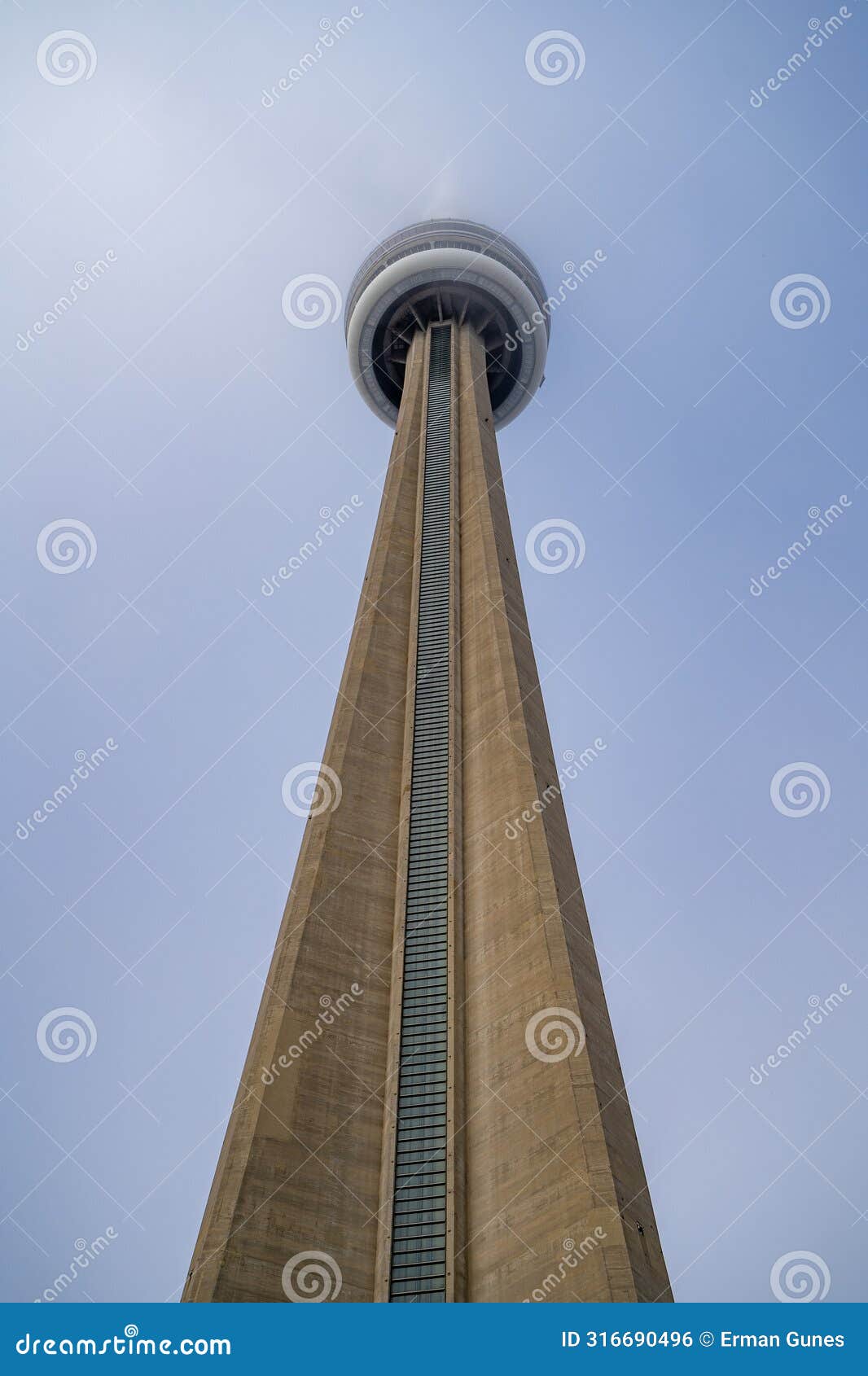 Bottom View of the CN Tower in Downtown Toronto Editorial Photo - Image ...