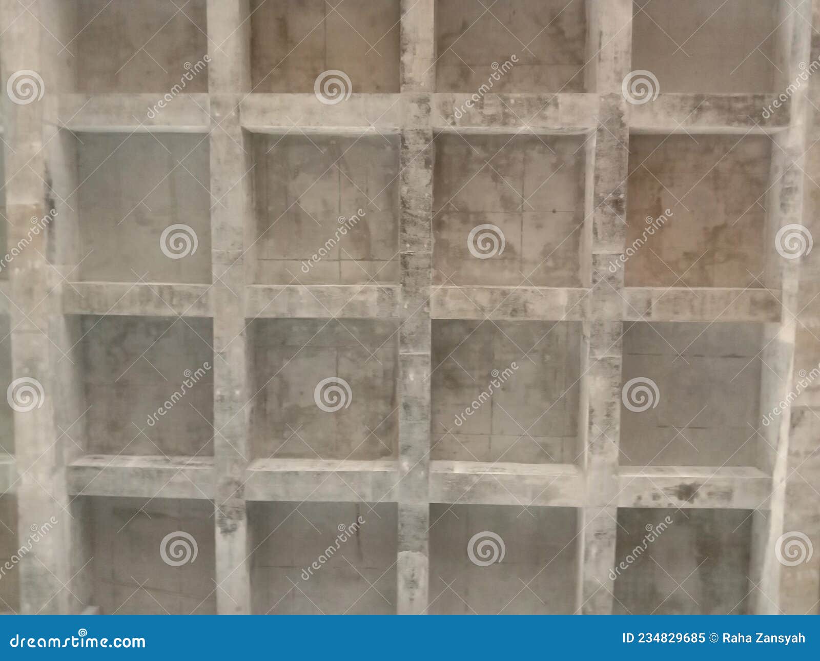 Bottom View of Concrete Slabs and Blocks Stock Image - Image of view ...