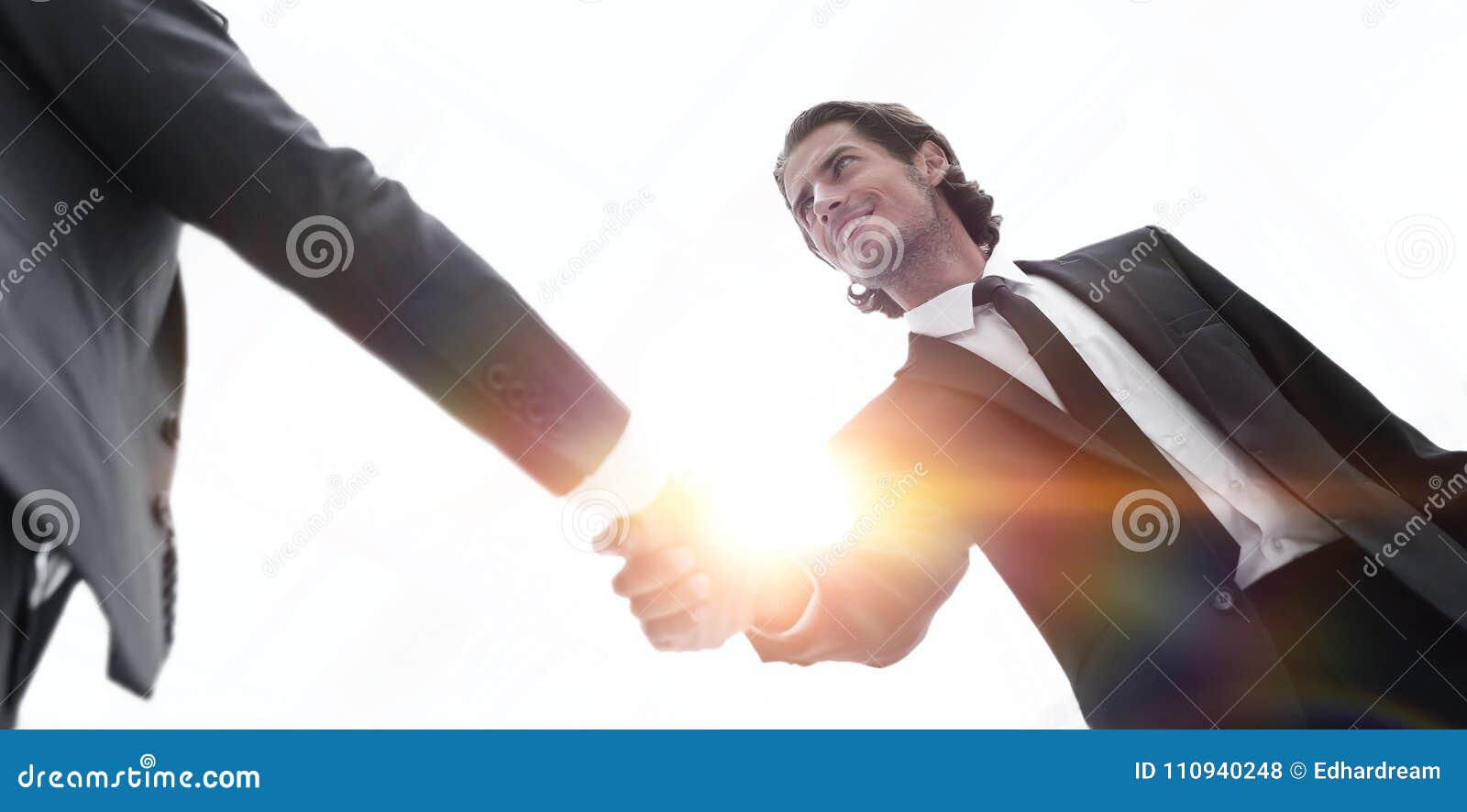 Confident Business People Shaking Hands Stock Photo - Image of business ...