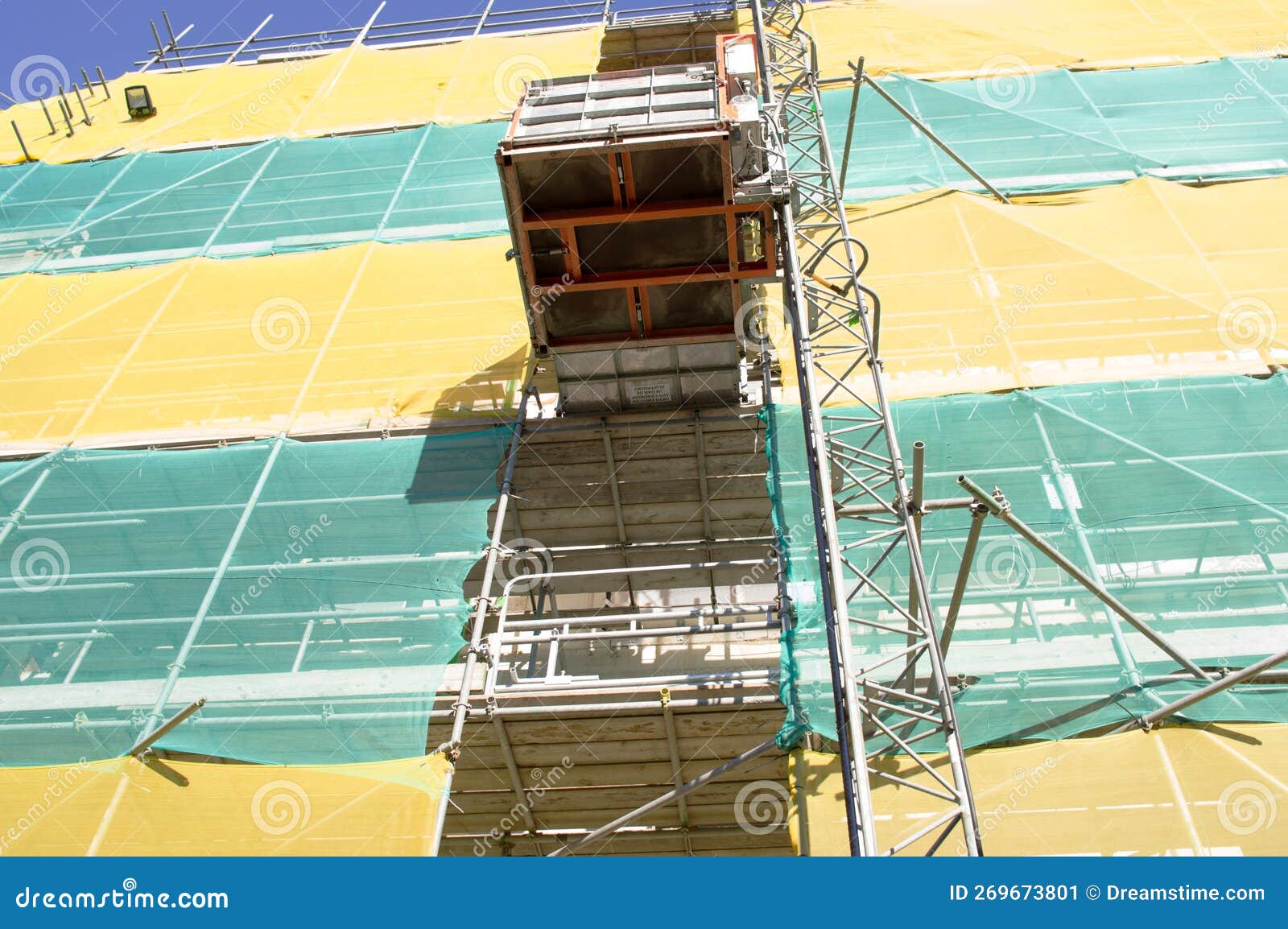 Bottom View of Construction Elevator Stock Image - Image of netherlands ...