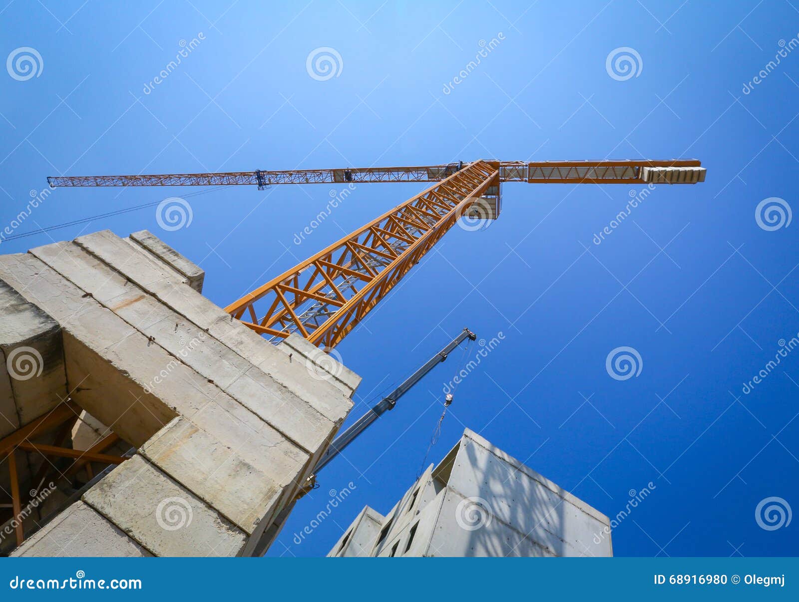 Bottom view of the crane stock photo. Image of construction - 68916980