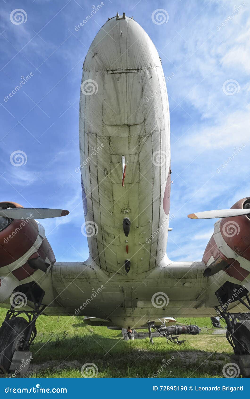 Bottom View of the DC-3 Aircraft Stock Photo - Image of wings, aircraft ...