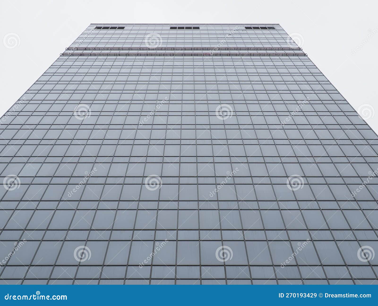 Bottom View of Flat Glass Wall of Skyscraper Stock Image - Image of ...