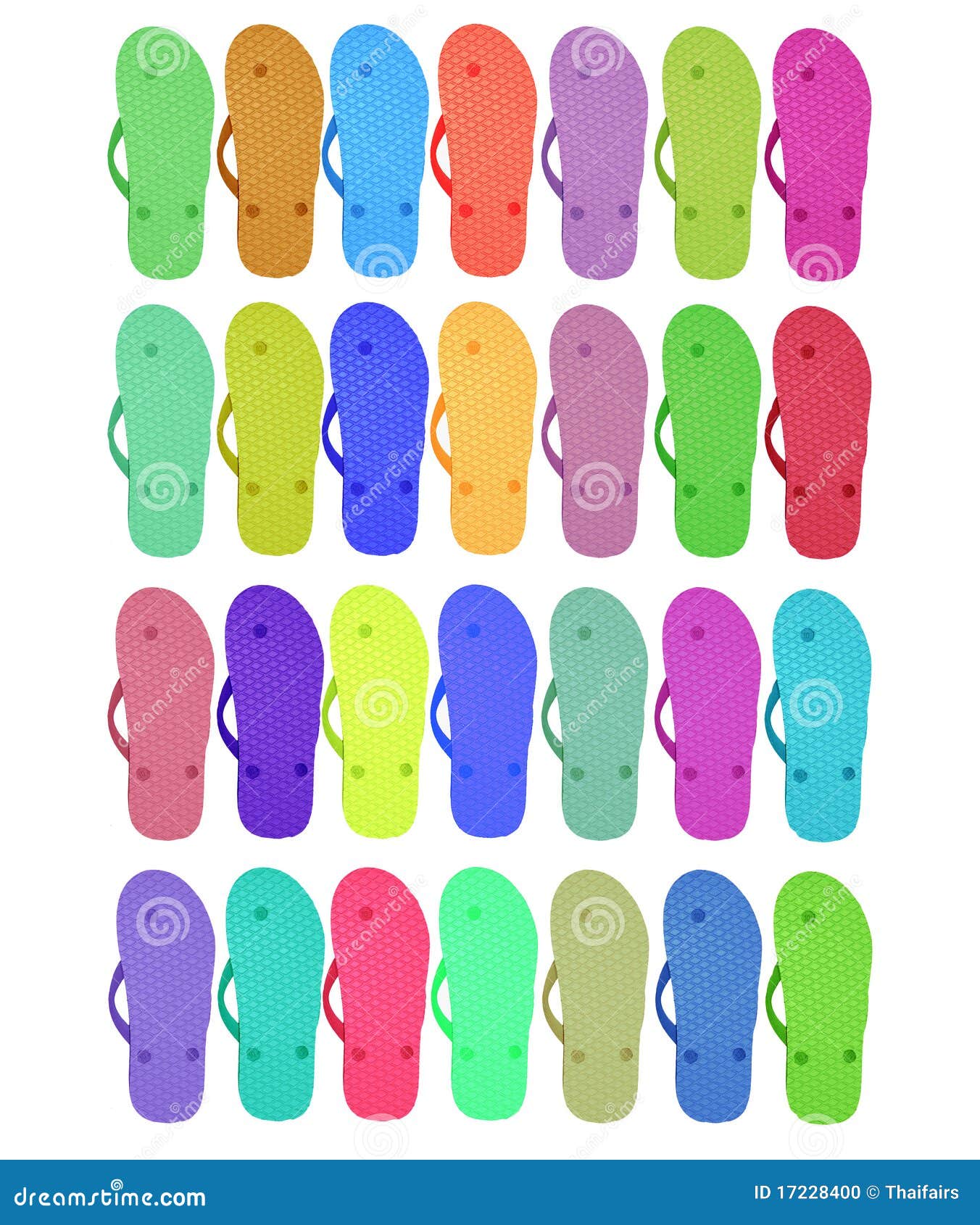 Bottom View of Flip Flops Mixed Colour Stock Photo - Image of leisure ...