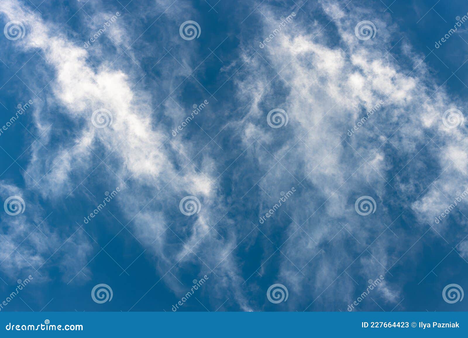 Bottom View of Fluffy White Cloud on Deep Blue Sky Stock Image - Image ...