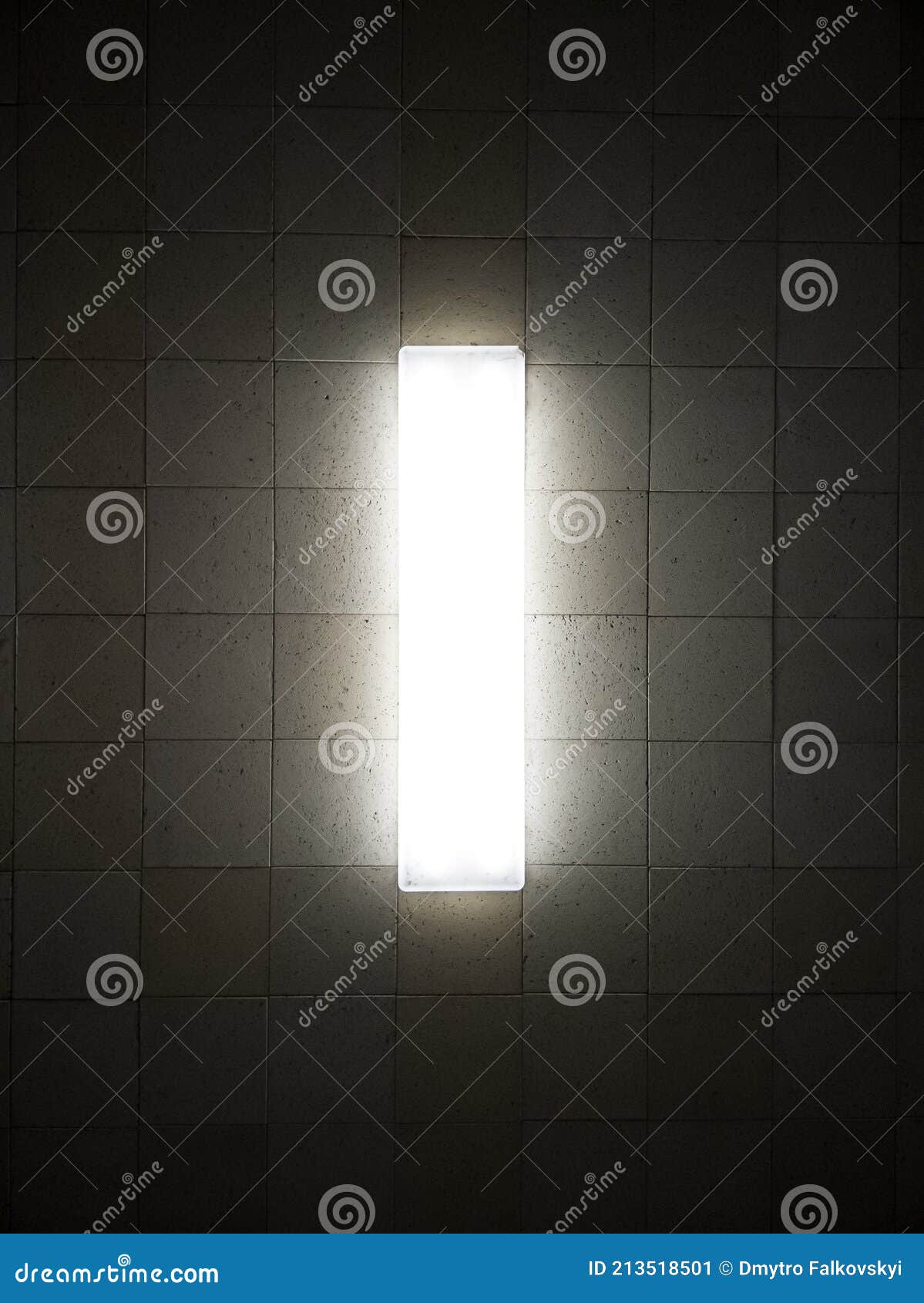 Bottom View of a Fluorescent Lamp on the Suspended Ceiling Stock Image ...