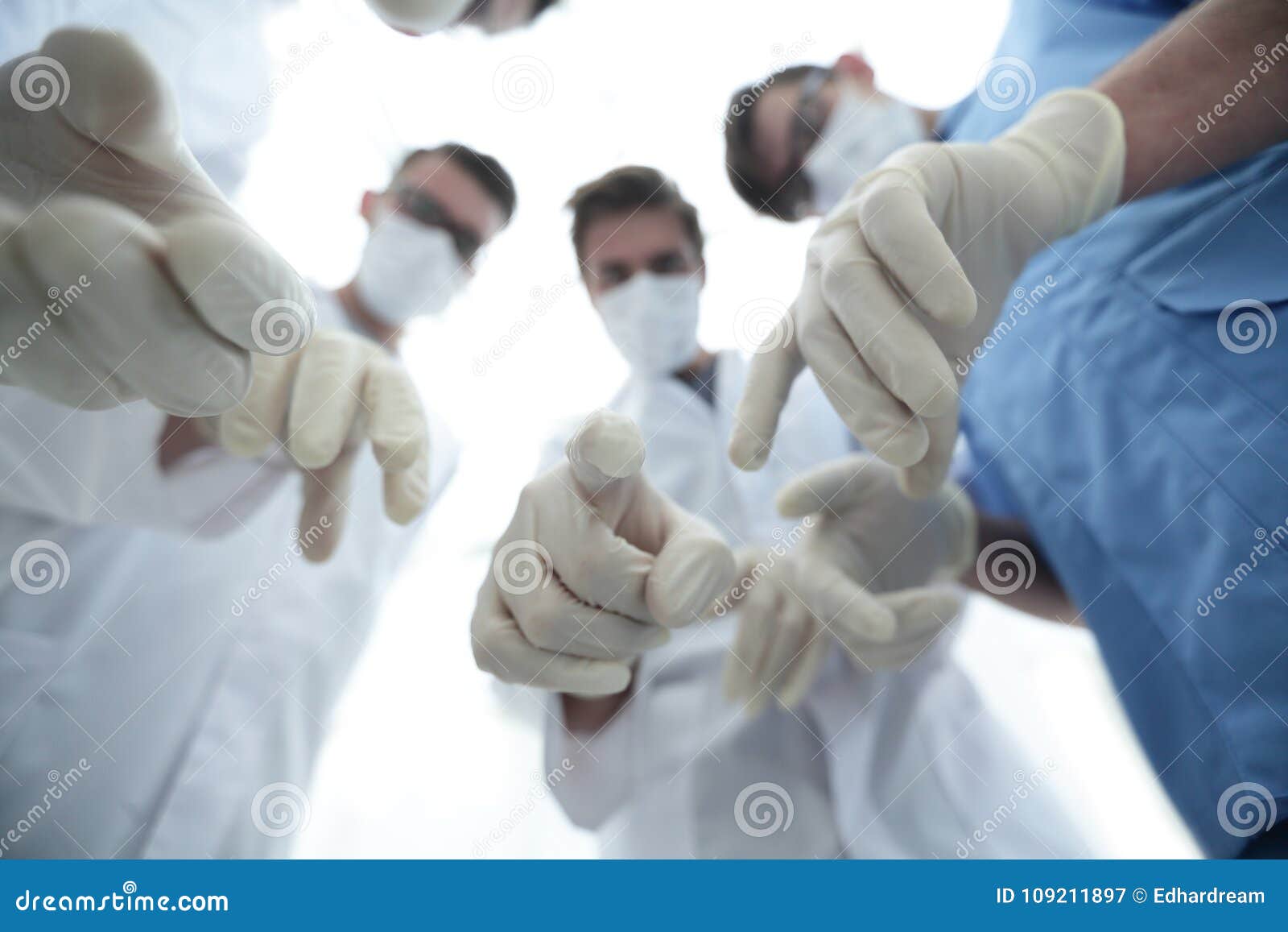 Bottom View.a Group of Doctors in the Operating Room Stock Image ...